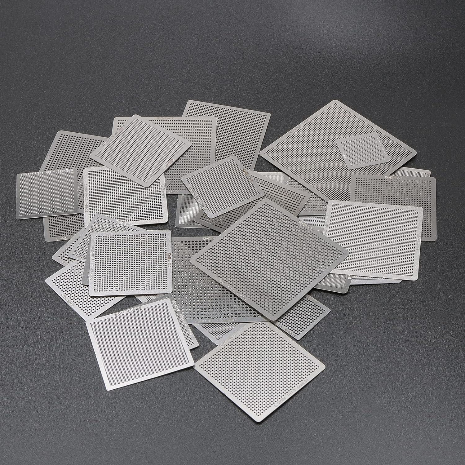 UKLL-36pcs BGA Reballing Stencils Rework Station, Universal Steel ...