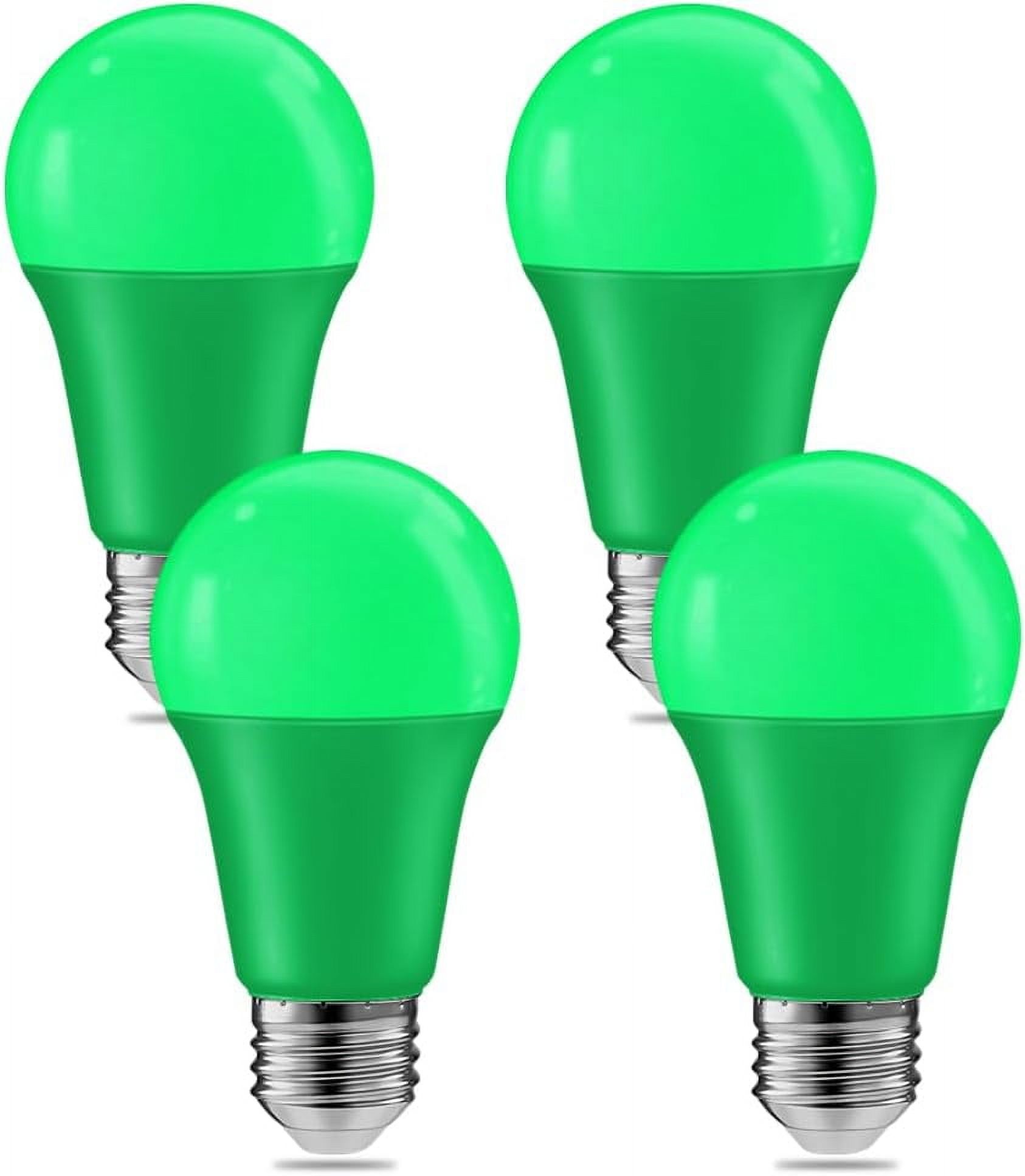 UKLL-4 Pack 9W (60W Equivalent) 120V E26 Base A19 LED Colored Light ...
