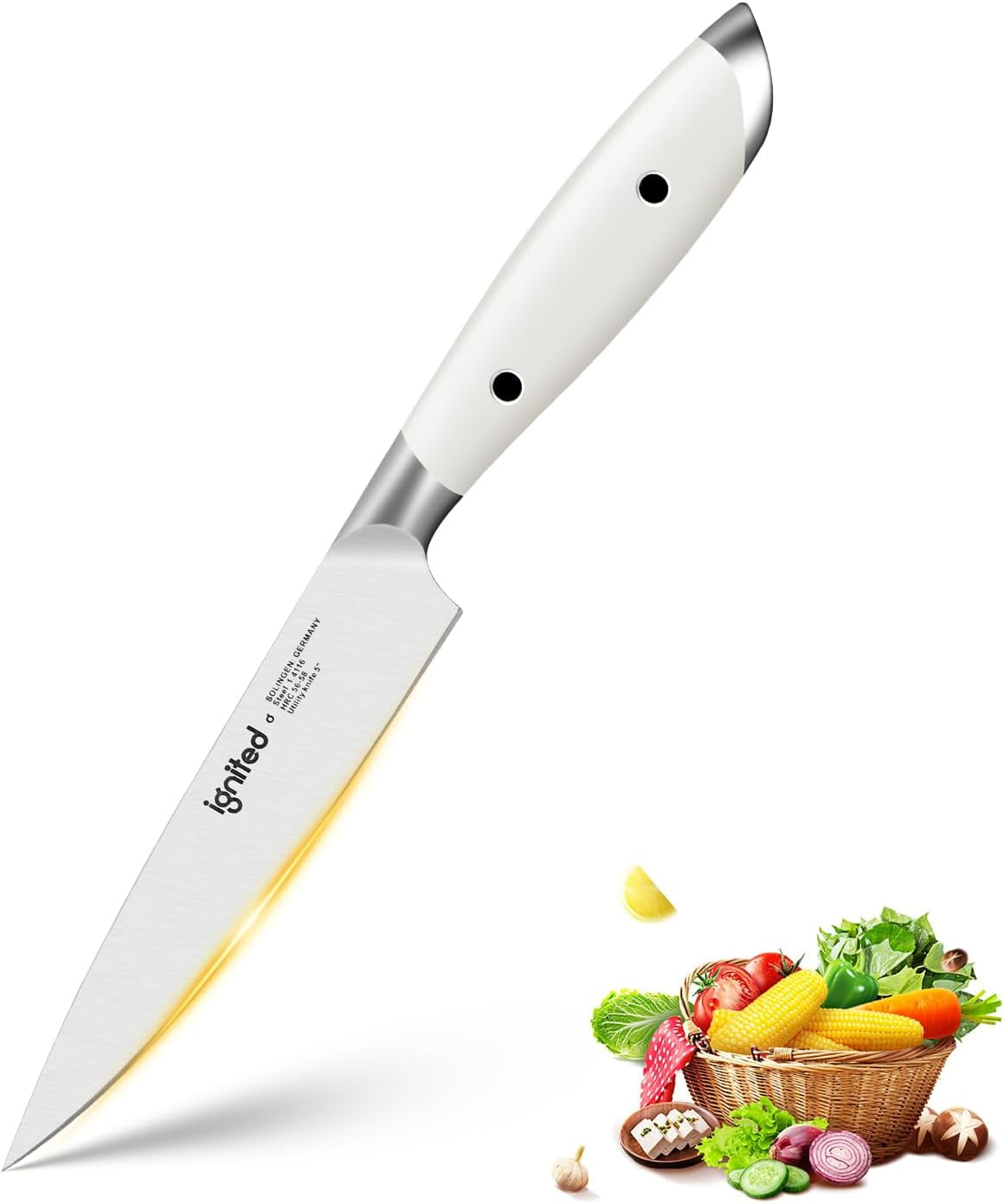 UKLL-5 inch Paring Knife, German 1.4116 Stainless Steel Peeling Knife ...