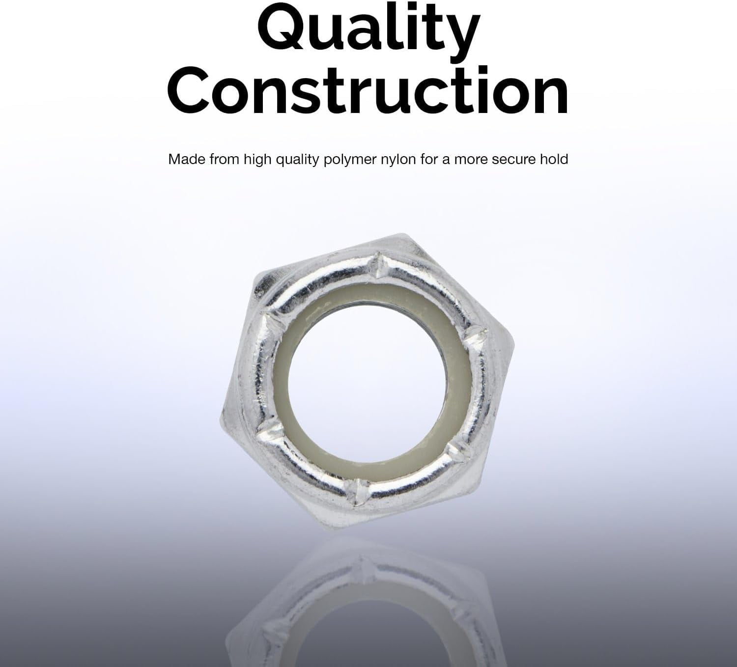 UKLL-50432A Hex Nut Assortment Set | 150 Pc Nylon Locking Nuts | A3 ...