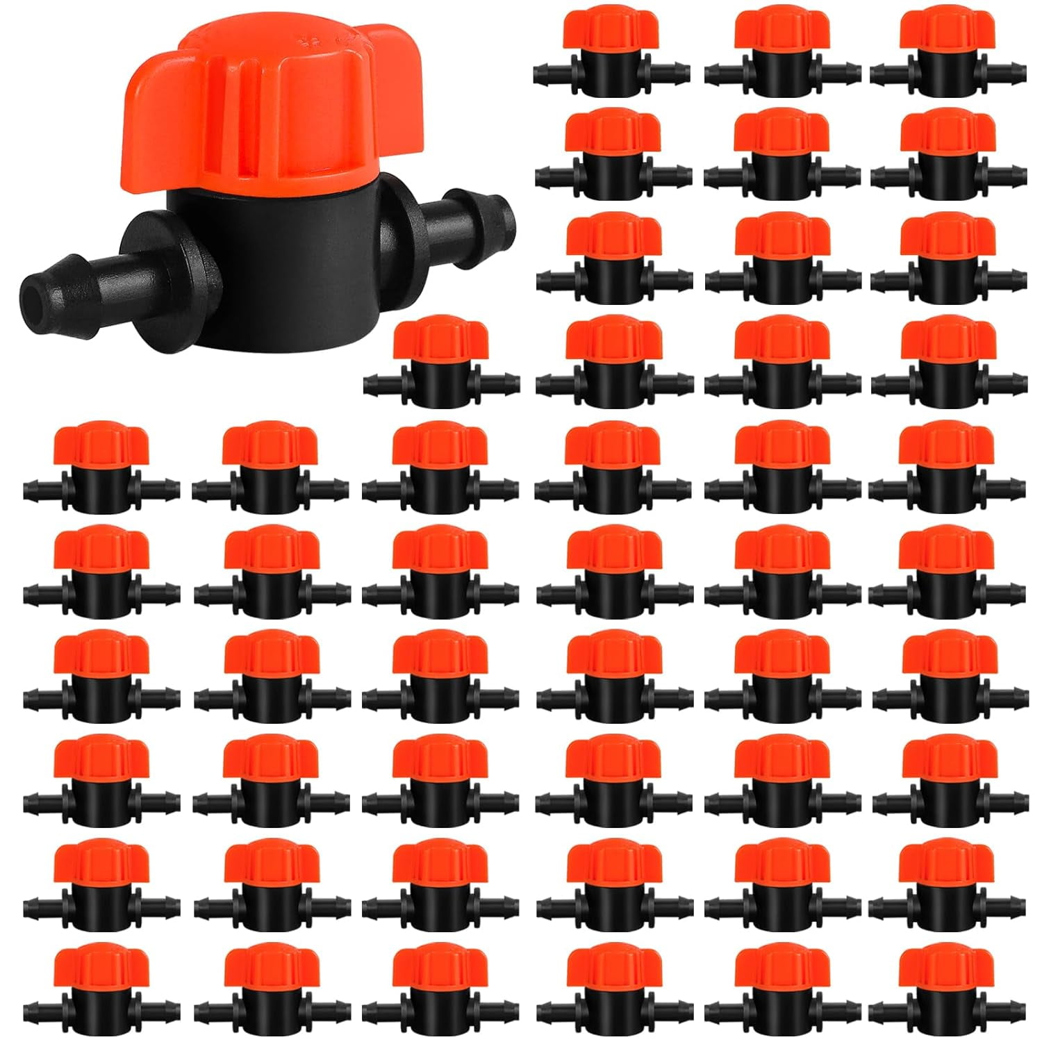 UKLL-55 Pack 1/4" Drip Irrigation Shut Off Valves, Drip Line Shut Off ...