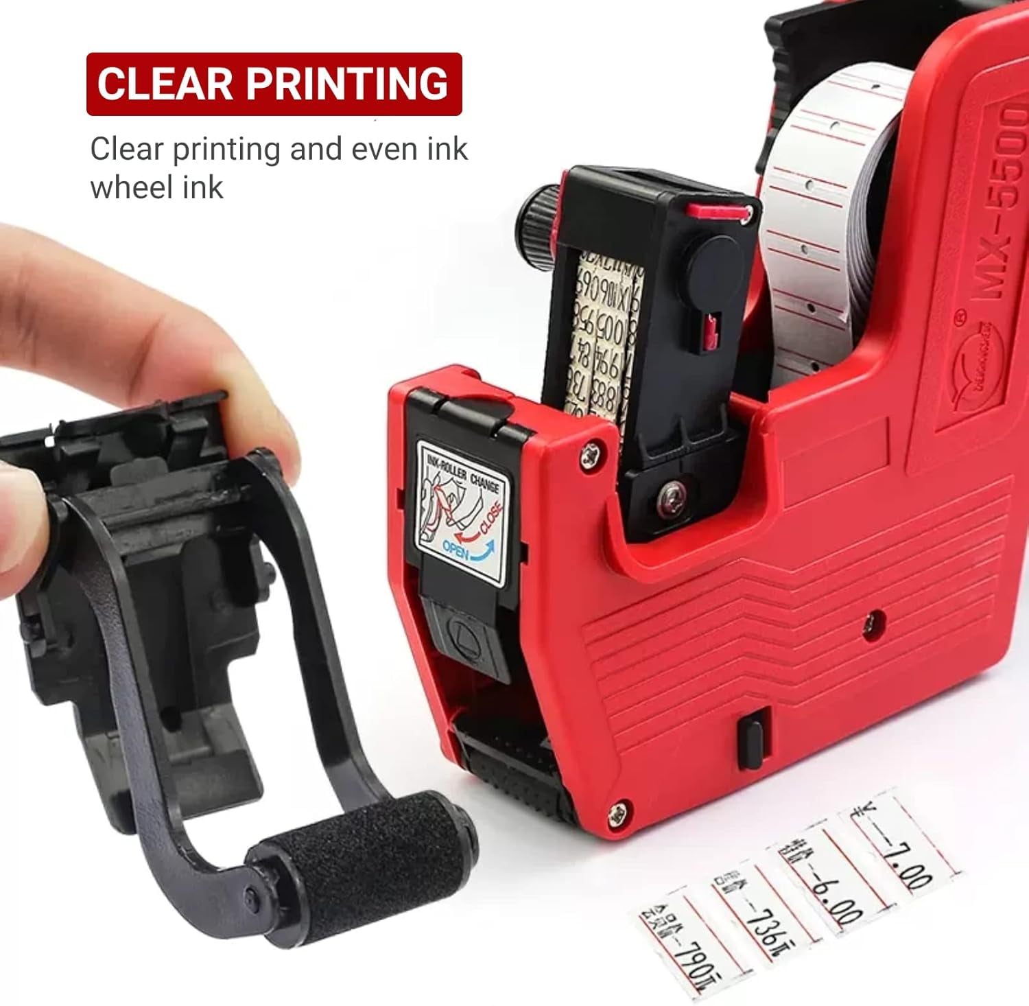 UKLL-5Pcs 20mm Refill Ink Rolls Ink Cartridge for MX5500 Price Tag Guns ...