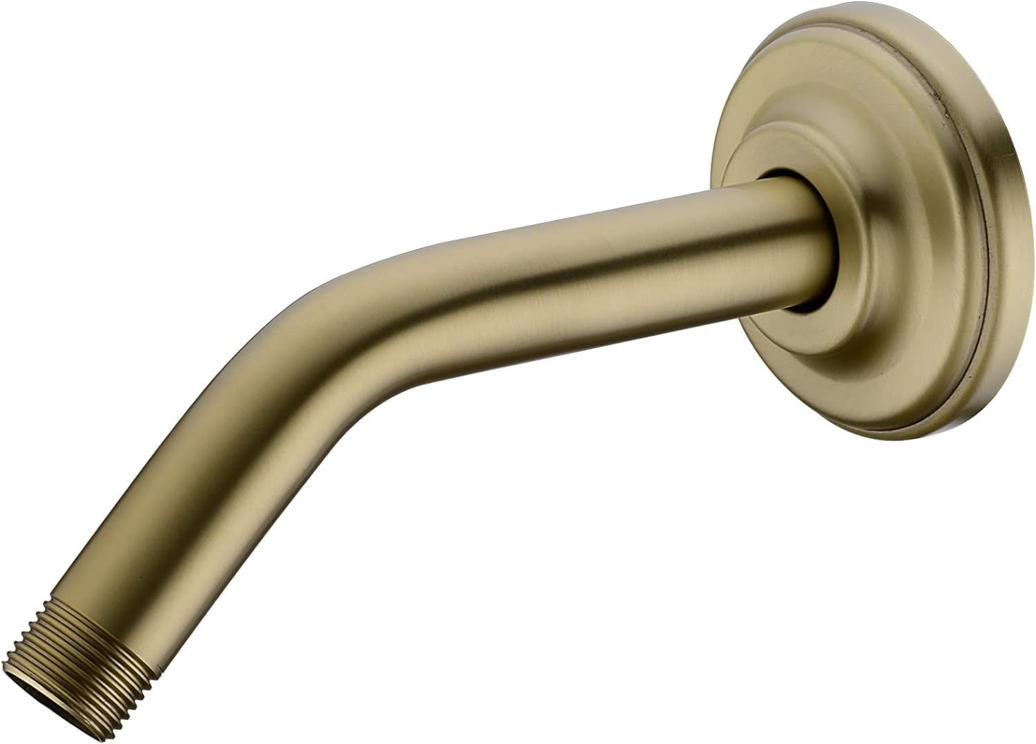 UKLL-6 Inch Brushed Gold Angled Shower Arm with Flange, Stainless Steel ...