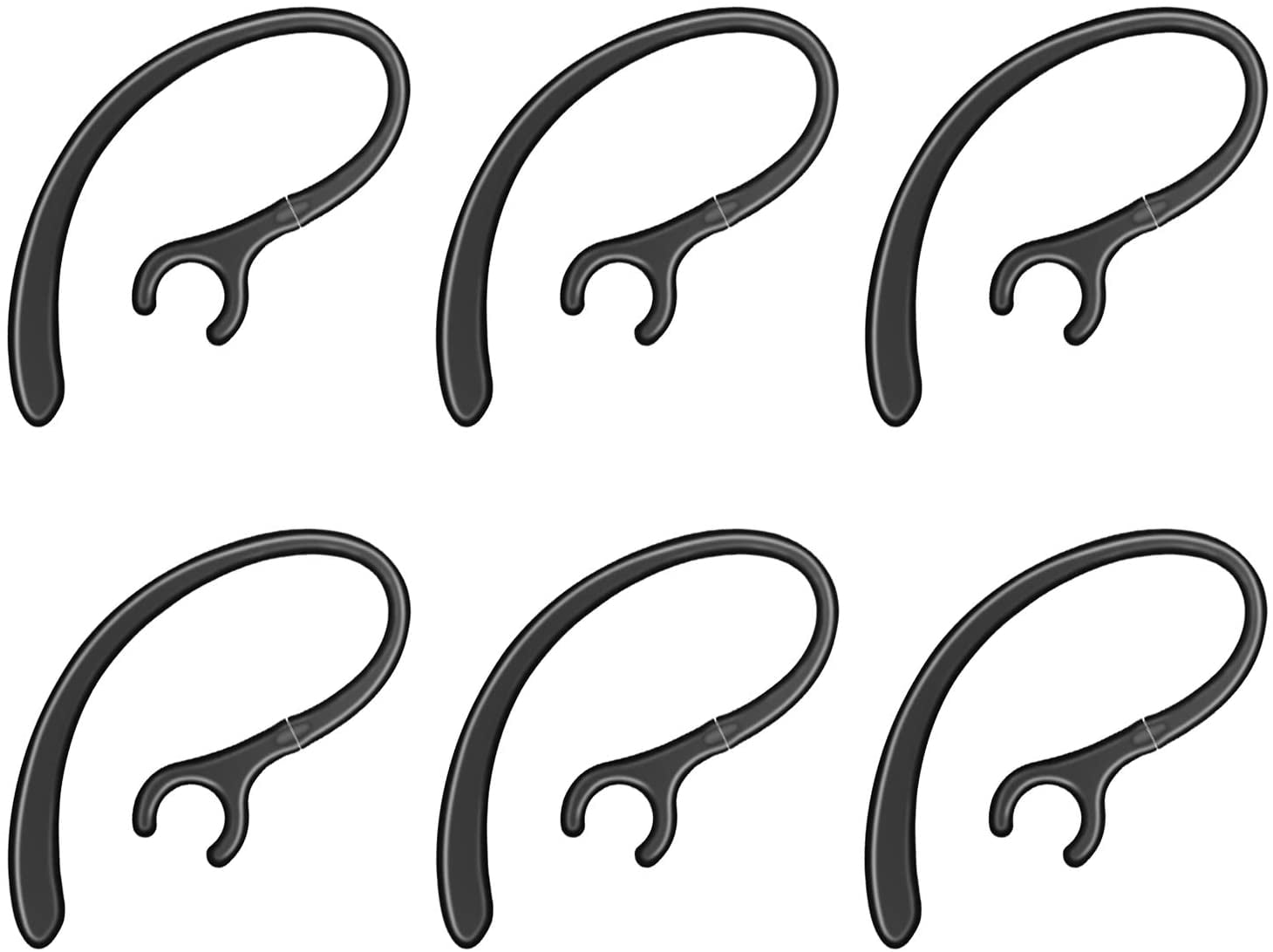 UKLL-6 Pack Replacement Ear Hook Universal Small Clamp Loop Clip for ...