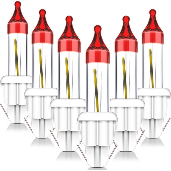 UKLL-6 Pcs Christmas Flasher Replacement Mini Bulbs 3.5 V/ 0.17 a ...