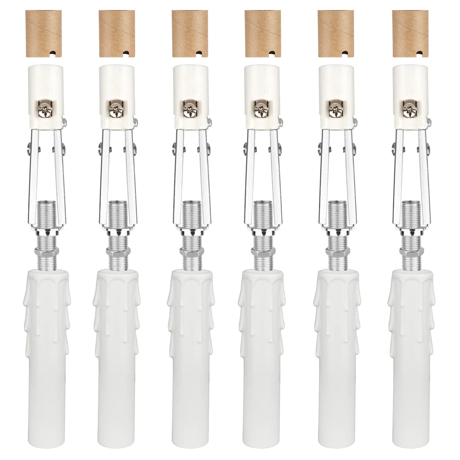 UKLL-6 Sets E12 Chandelier Socket, Candelabra Socket Replacement ...
