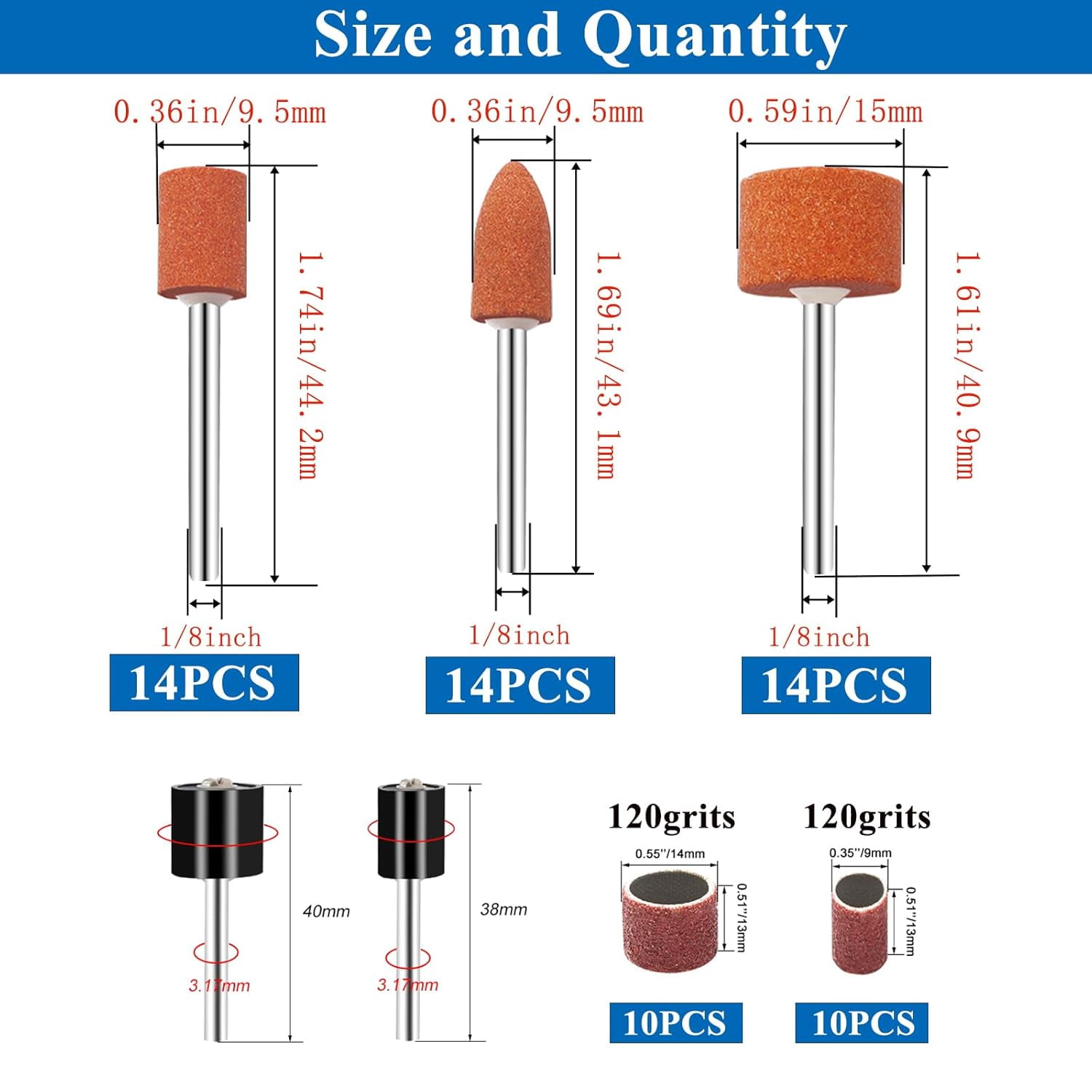 UKLL-62Pcs Sanding Bits &Sanding Drum Set for Dremel Rotary Tool ...