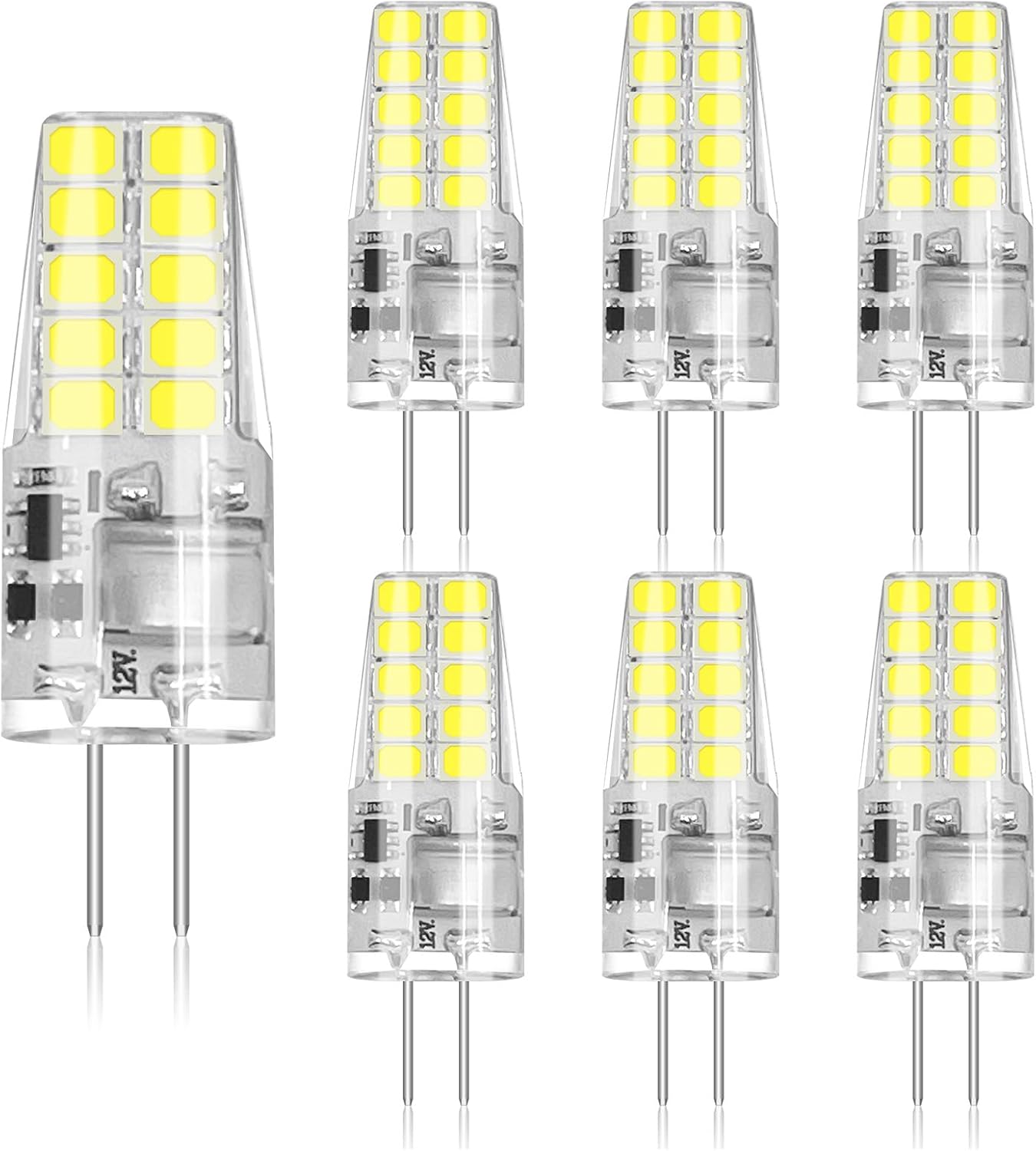 UKLL-7 Pack G4 LED Bulb 2W Equivalent 30W 6000K Daylight 250 Lumens 360 ...