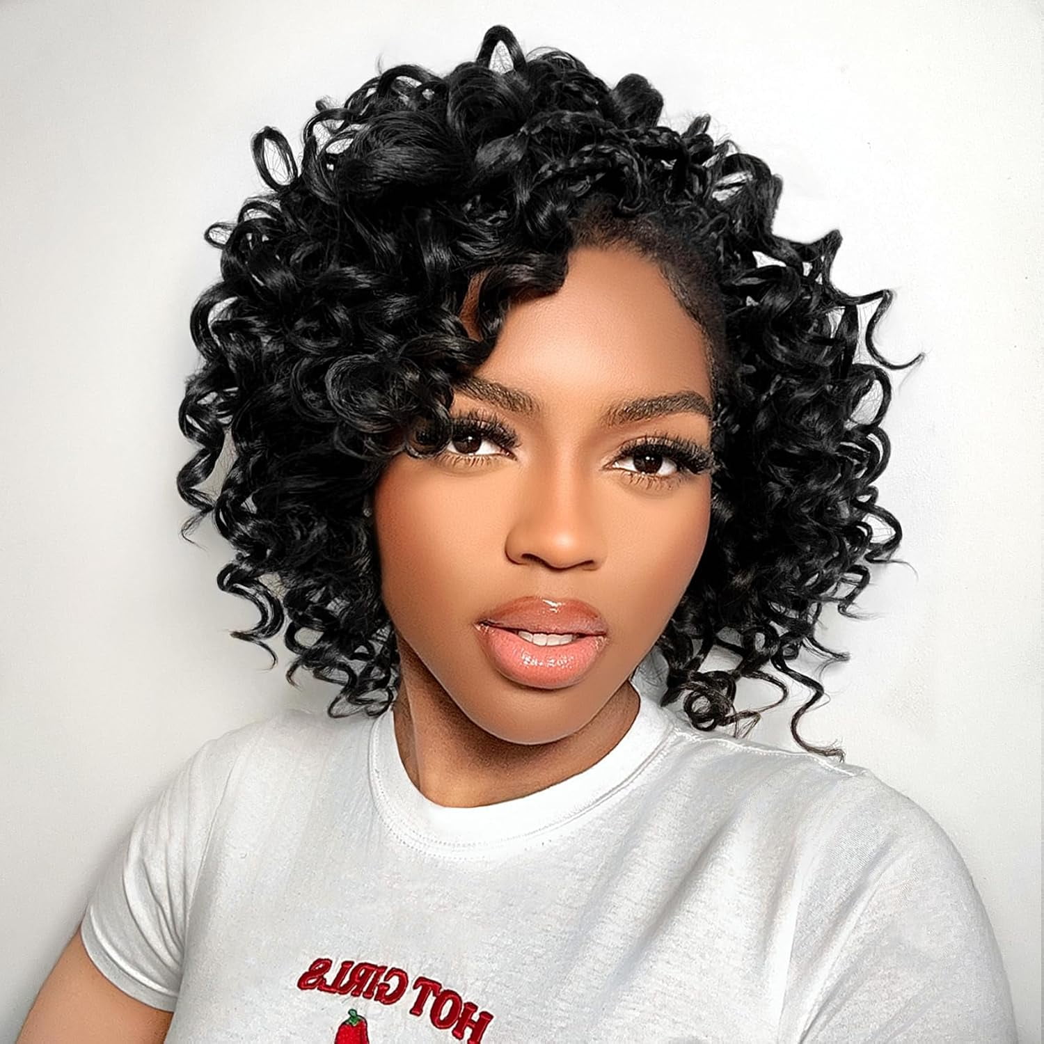 UKLL-7 Packs Gogo Curl Crochet Hair for Women 8 Inch Pre-Twisted Curly ...