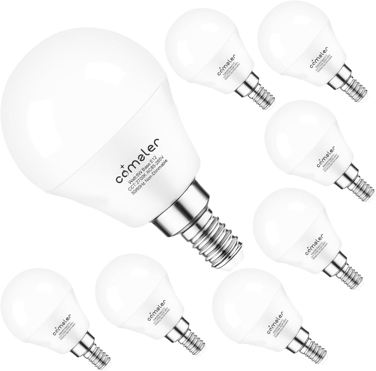 UKLL-8 Pack LED Light Bulbs, 6000K Cool White Daylight 60 watt ...