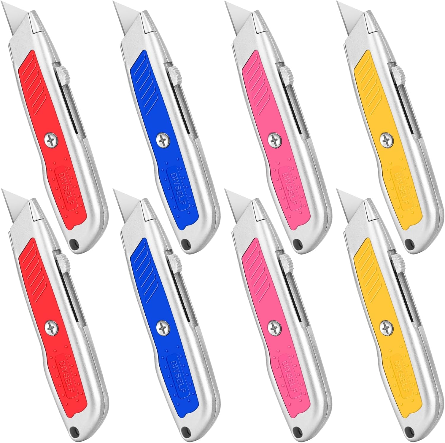 UKLL-8 Pack Utility Knives, Box Cutters, Metal Shell Utility Knife ...