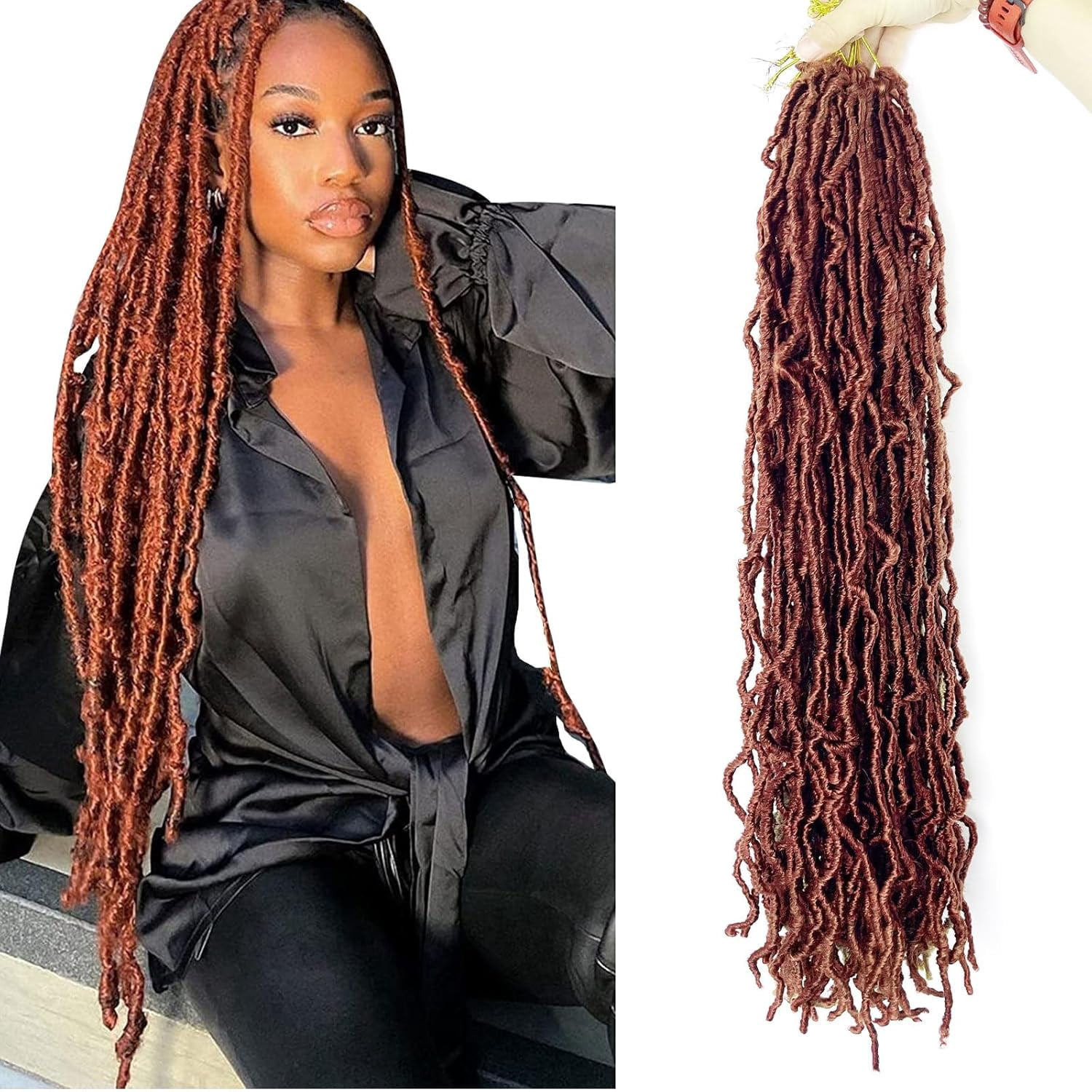 UKLL-8 Packs Faux Locs Crochet Hair 30 Inch Soft Locs Crochet Hair For ...