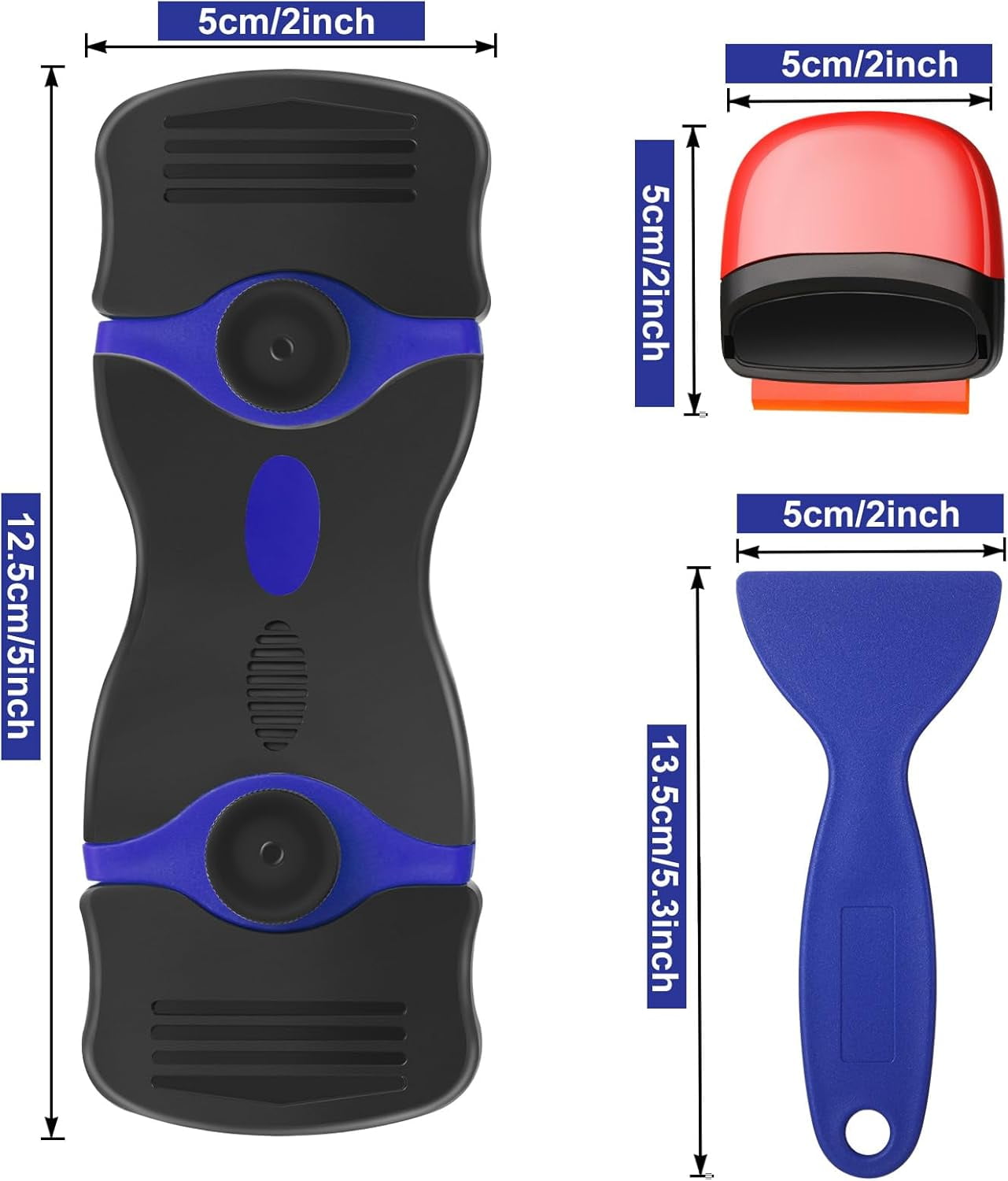UKLL-9 Pcs Plastic Scraper Tool Sticker Plastic Razor Blade Scraper ...