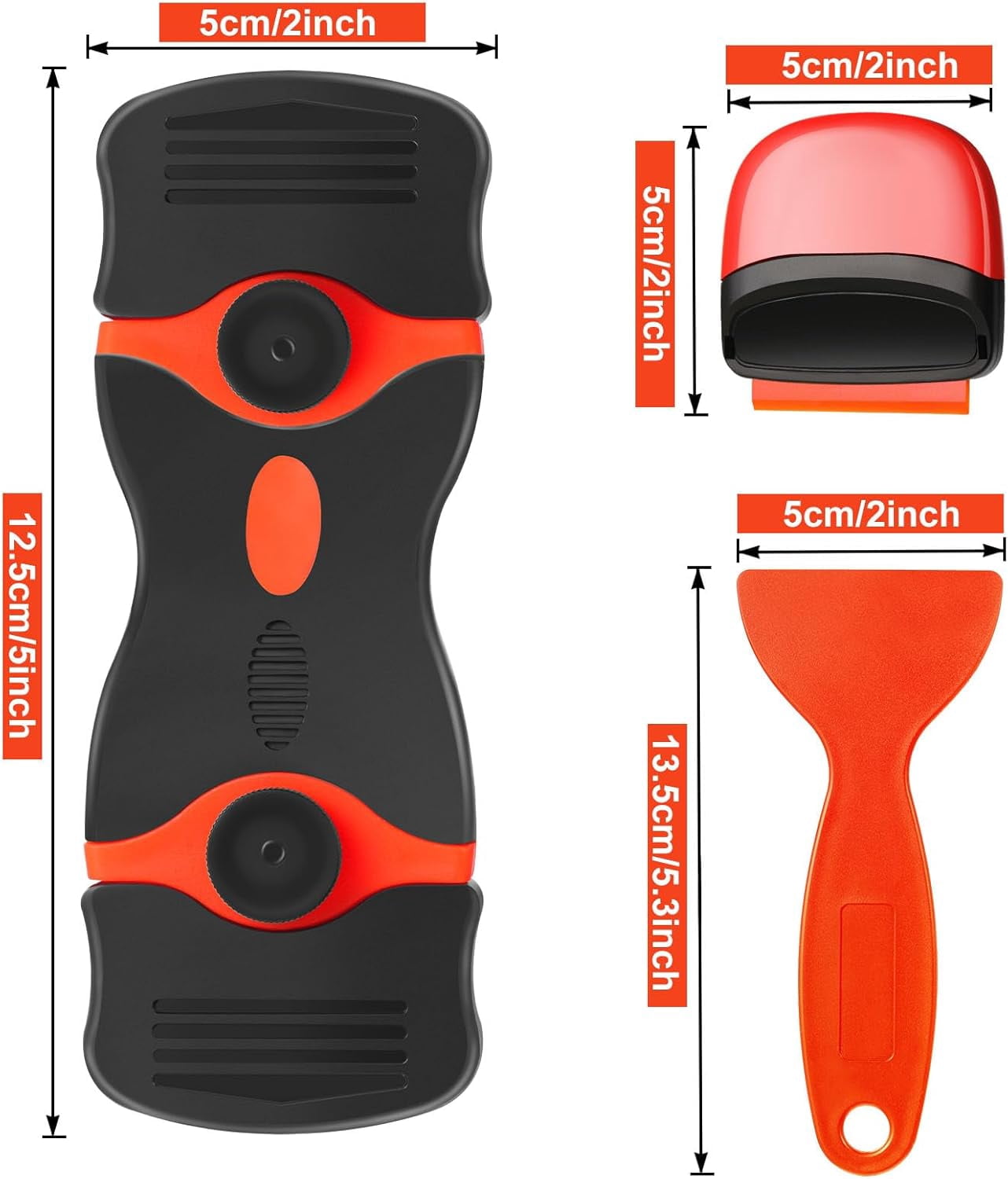 UKLL-9 Pcs Plastic Scraper Tool Sticker Plastic Razor Blade Scraper ...