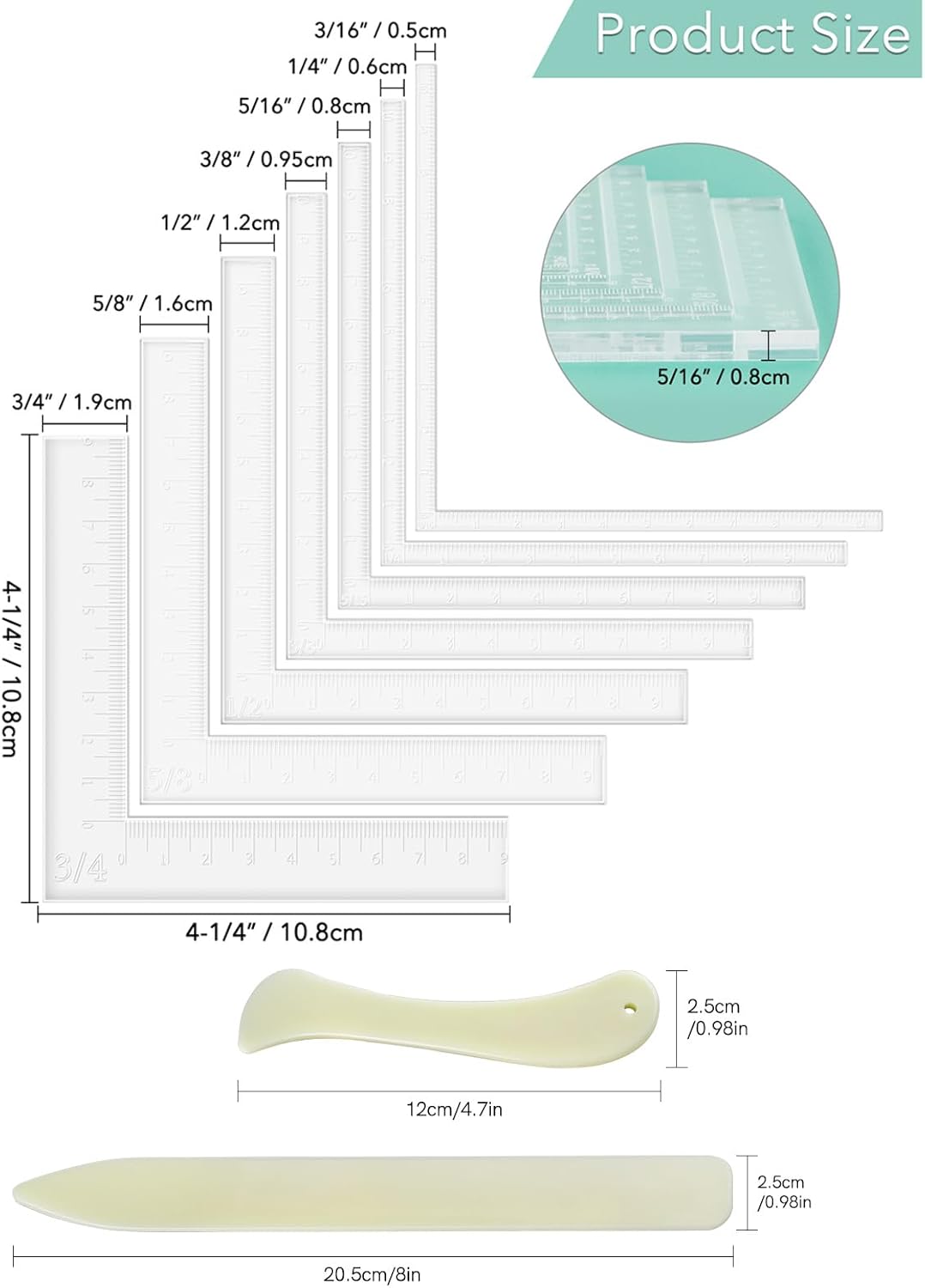 UKLL-9 Pcs/Set Creative Positioning Pieces Card Corners Helpers with ...