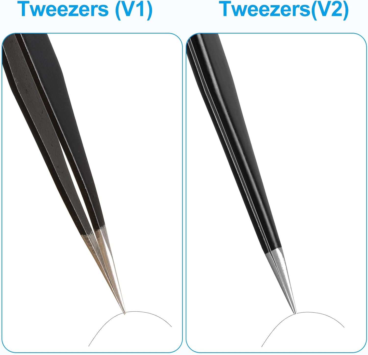 UKLL-9PCS Precision Tweezers Set, Upgraded Anti-Static Stainless Steel ...