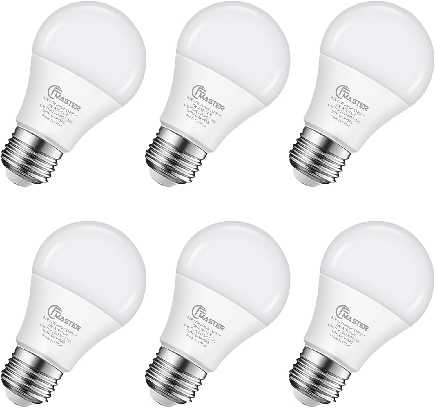 UKLL-A19 LED Light Bulb, 75W Equivalent LED Bulb, 11W 5000K Daylight ...