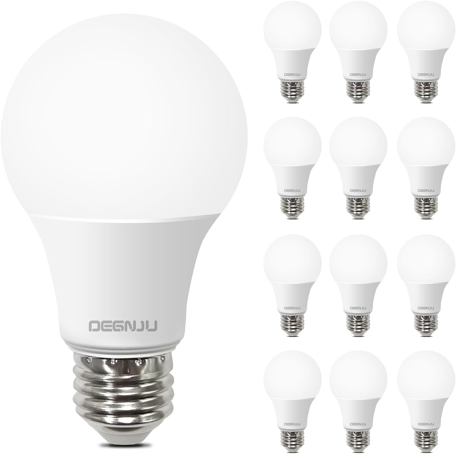 UKLL-A19 LED Light Bulbs, 60 Watt Equivalent 2700K Soft White LED Bulb ...