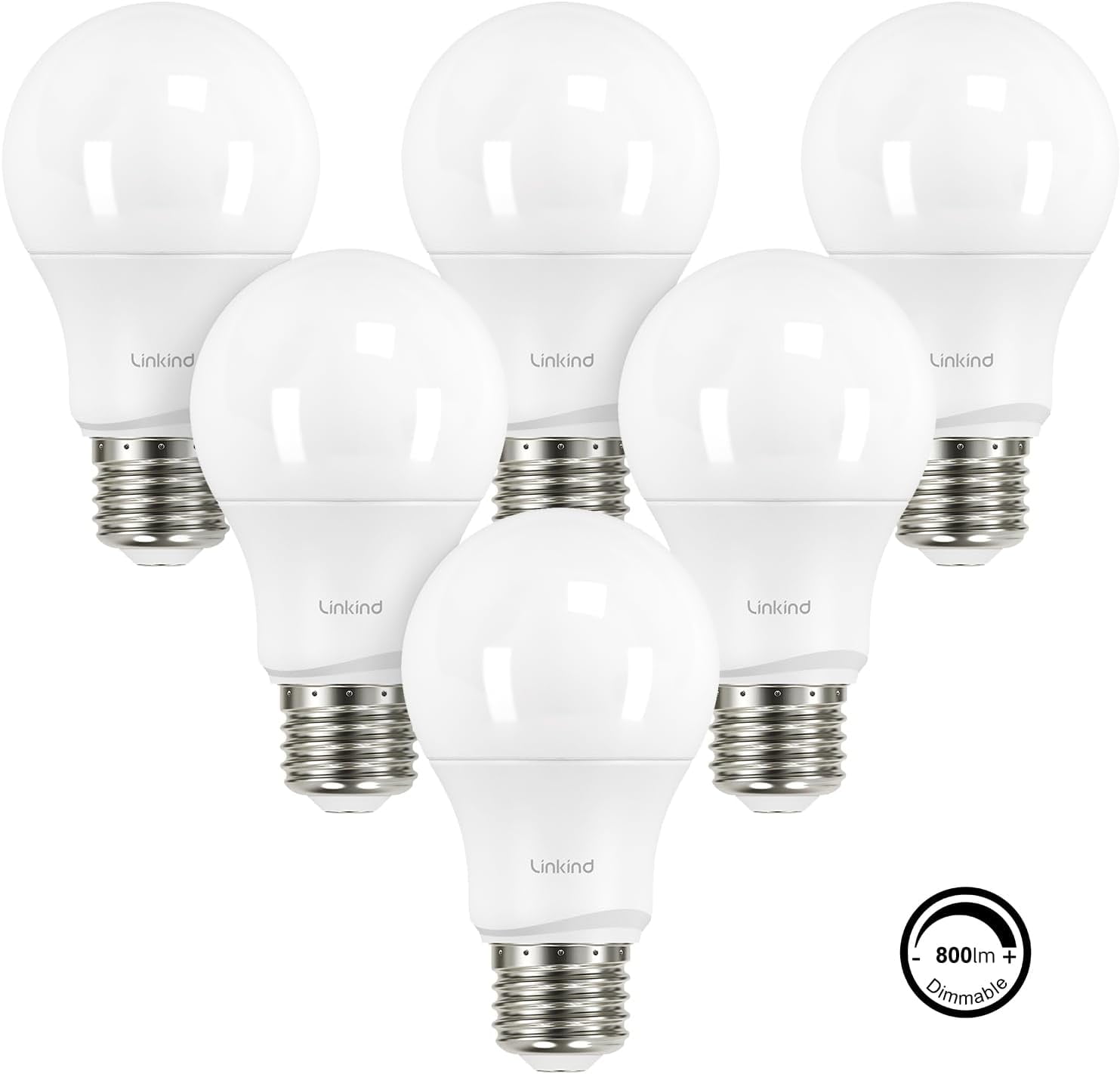 UKLL-A19 LED Light Bulbs Dimmable, 60W Equivalent Light Bulbs, E26 Base ...