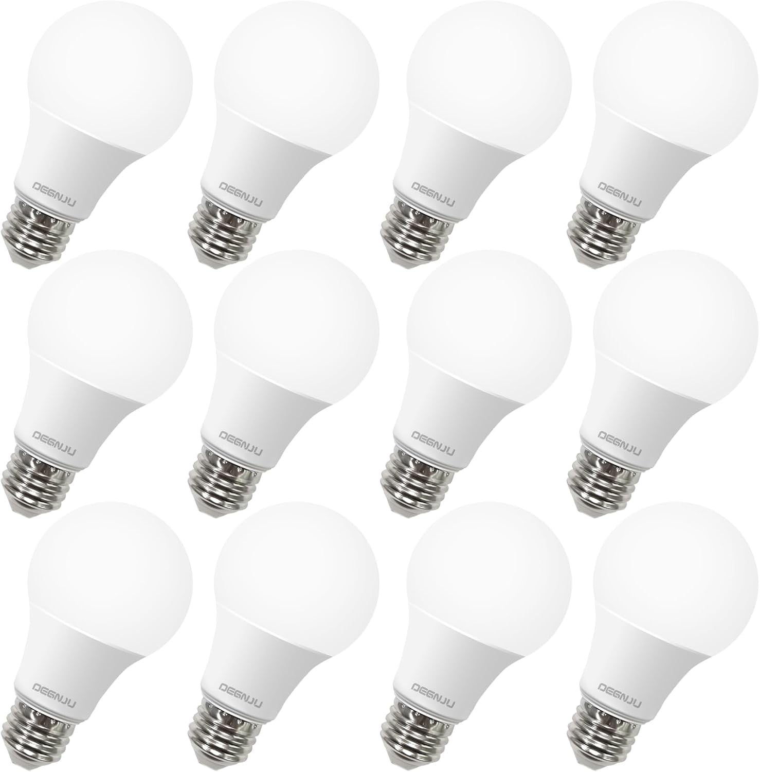 UKLL-A19 Light Bulbs, 60 Watt Daylight, 5000K LED Bulb, Non-Dimmable ...
