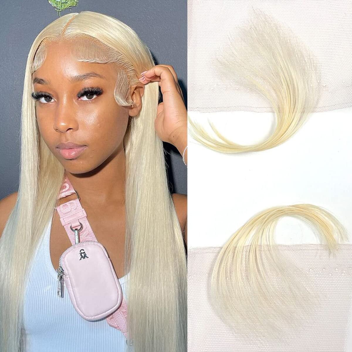 UKLL-ALIV Blonde HD Lace Edges Hair For Black Women Invisiable Fake ...
