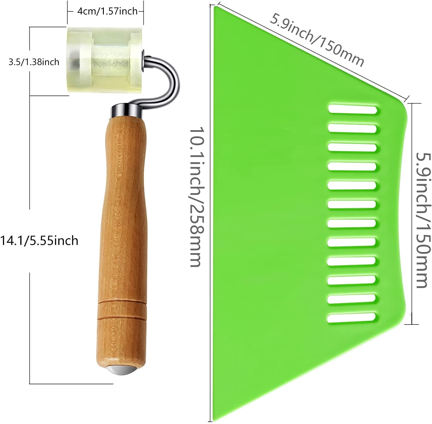 UKLL-Adhesive Wallpaper Install Tool Kit with Double-sided Tape Measure ...