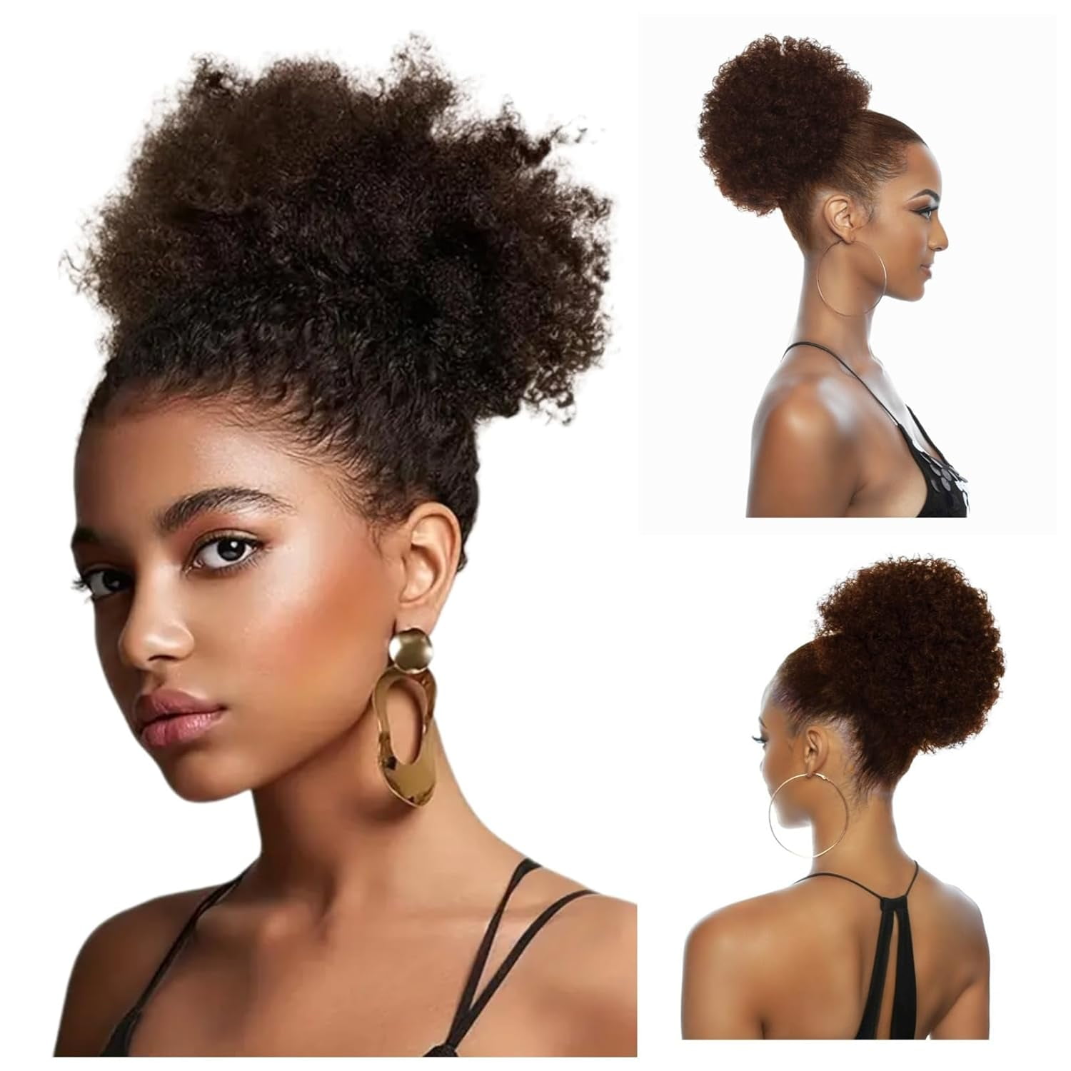 UKLL-Afro Puff Drawstring Ponytail Extension Wigs for Black Women Girls ...
