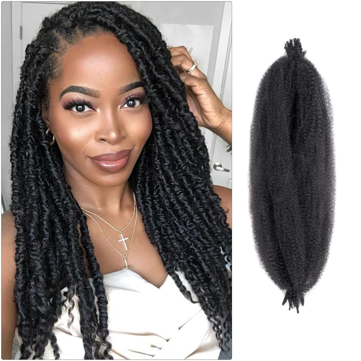 UKLL-Afro Spring Twist Hair 16 Inch 8packs Marley Twist Braiding Hair ...
