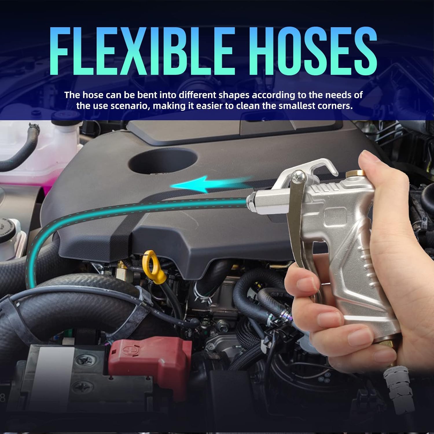 UKLL-Air Gun for Compressor, Air Blow Gun with Brass Adjustable Aire ...