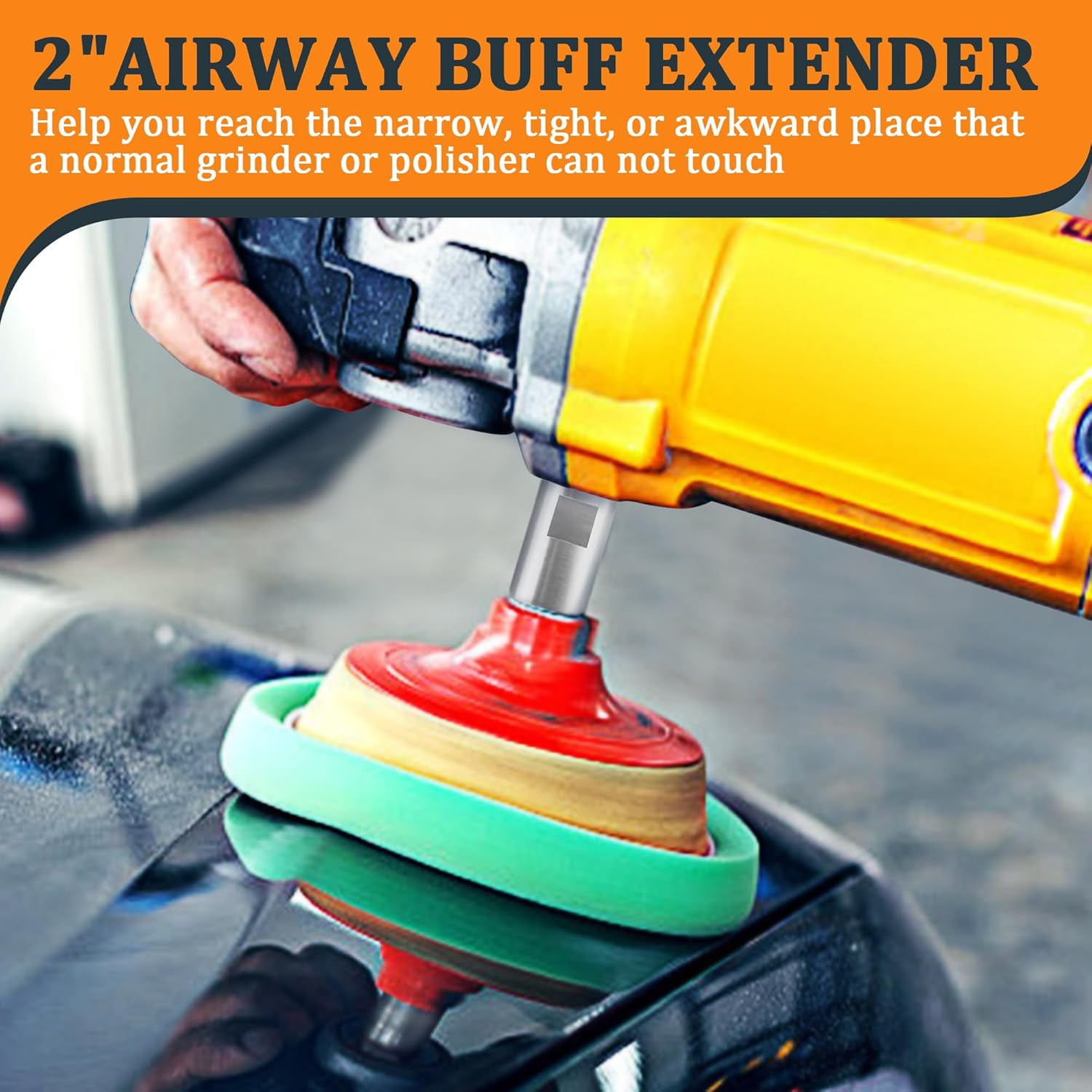 UKLL-Airway Buff Extender, 2’’ Aluminum Airway Buffing Wheel Extension ...