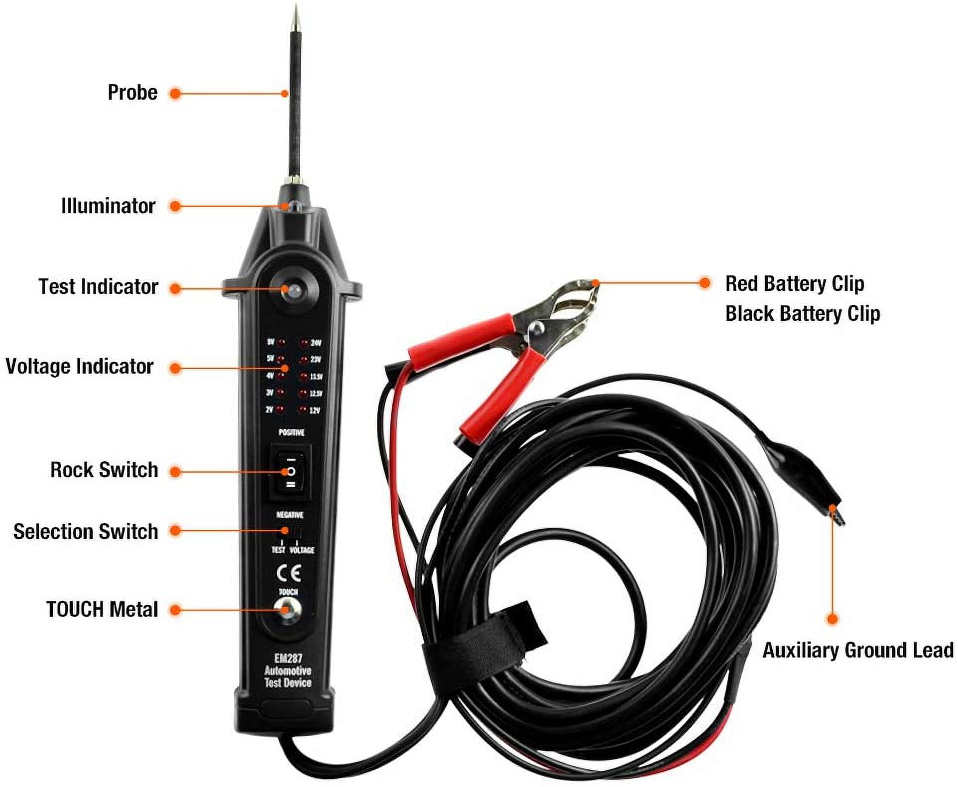 UKLL-Automotive Circuit Tester 2-24V DC, Power Circuit Probe Tester ...