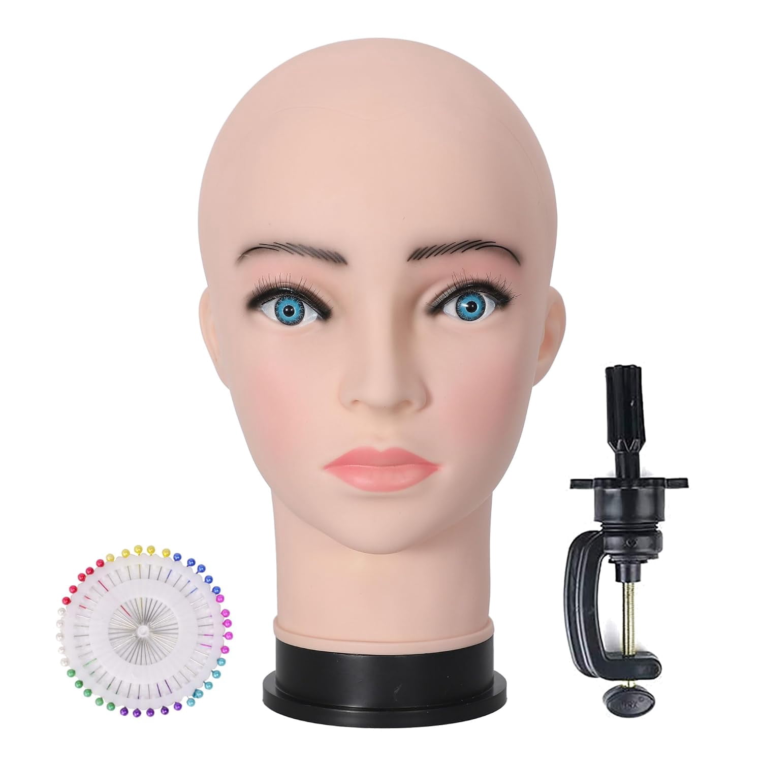 UKLL-Bald Female Mannequin Head 21.6 Inches Big Head Circumference ...
