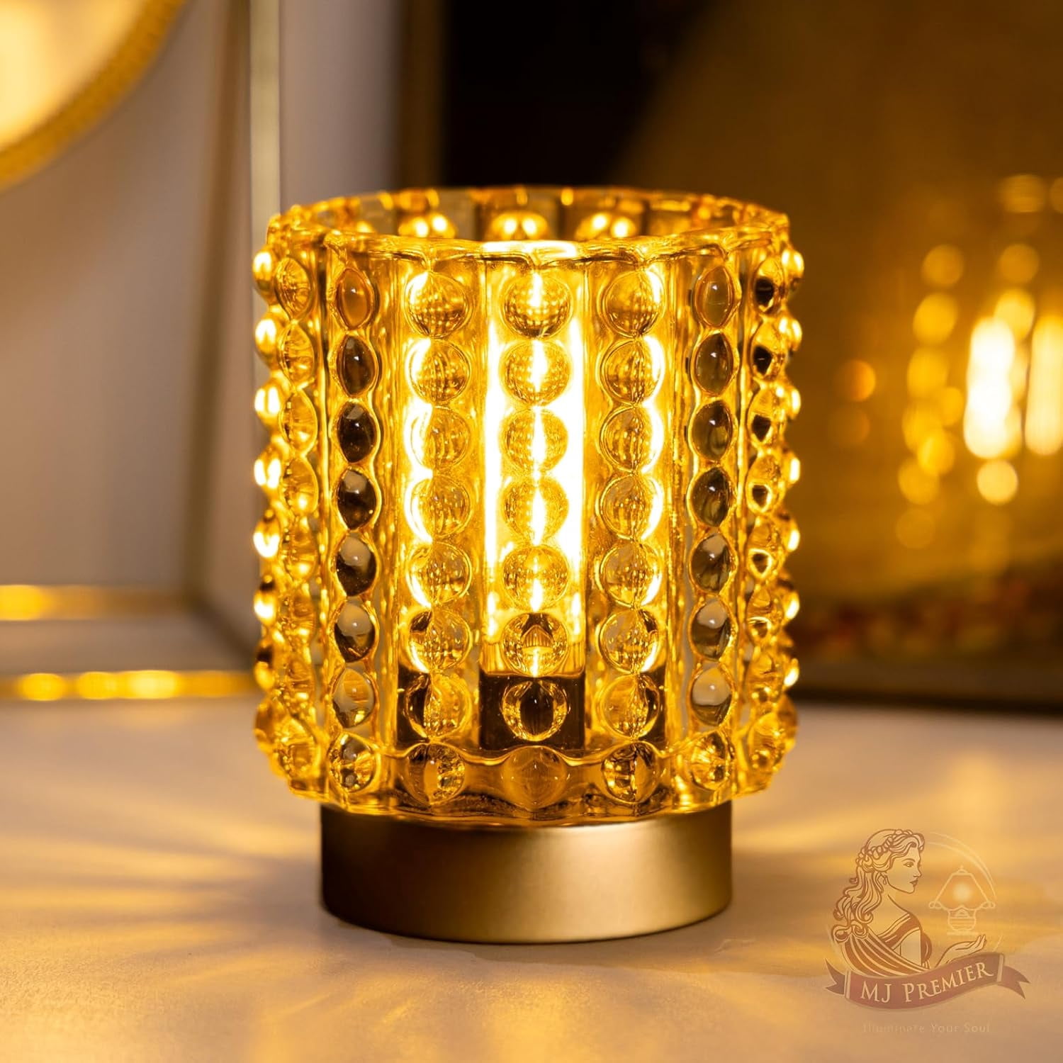UKLL-Battery Operated Lamp with Timer, Mini Crystal Table Lamps for ...