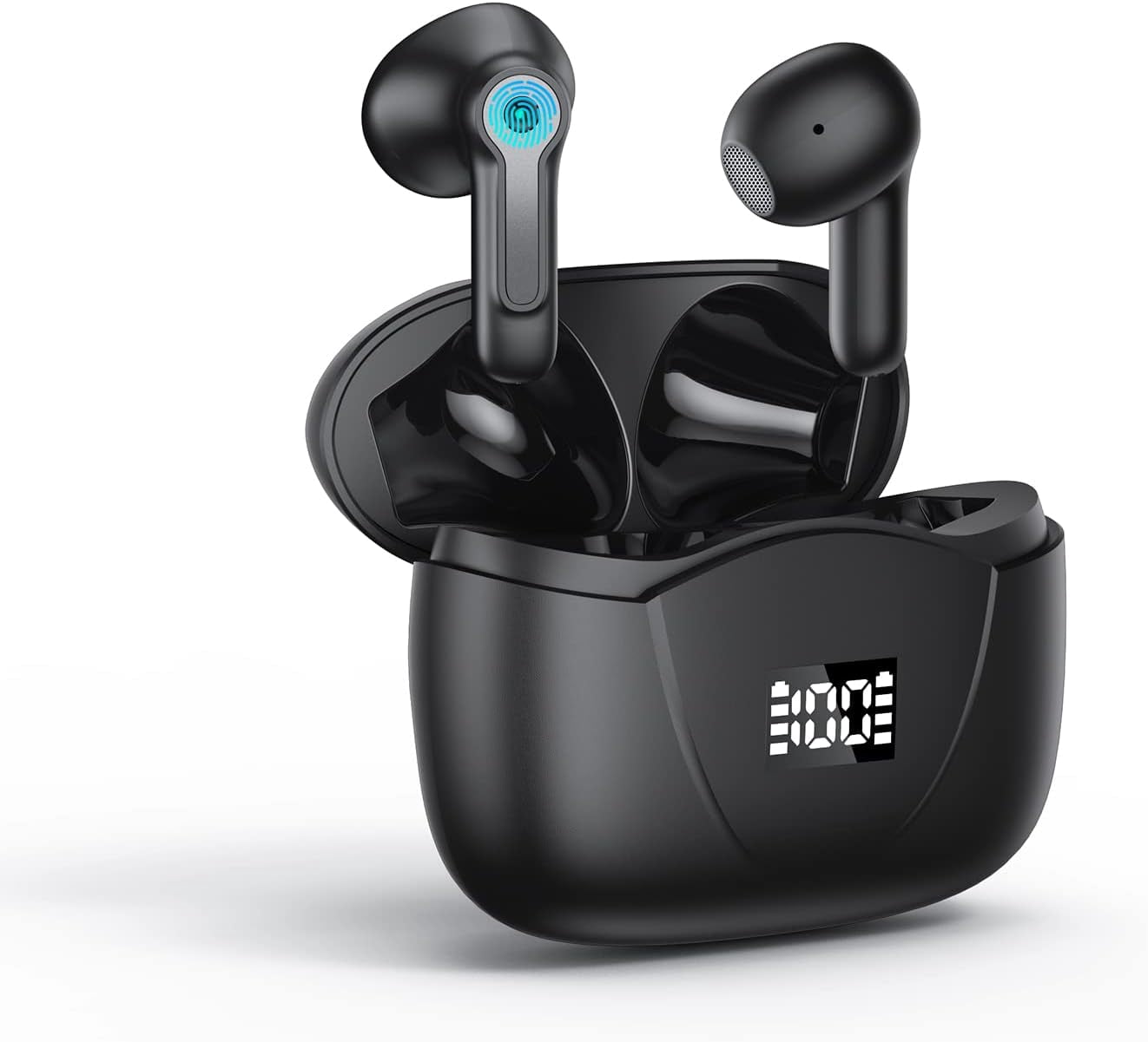 UKLL-Bluetooth 5.3 Headphones, Wireless Earbuds with 4 Microphones, Hi ...