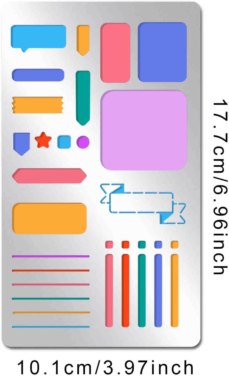 UKLL-Bookmark Metal Journal Stencil 4X7 Stainless Steel Painting ...