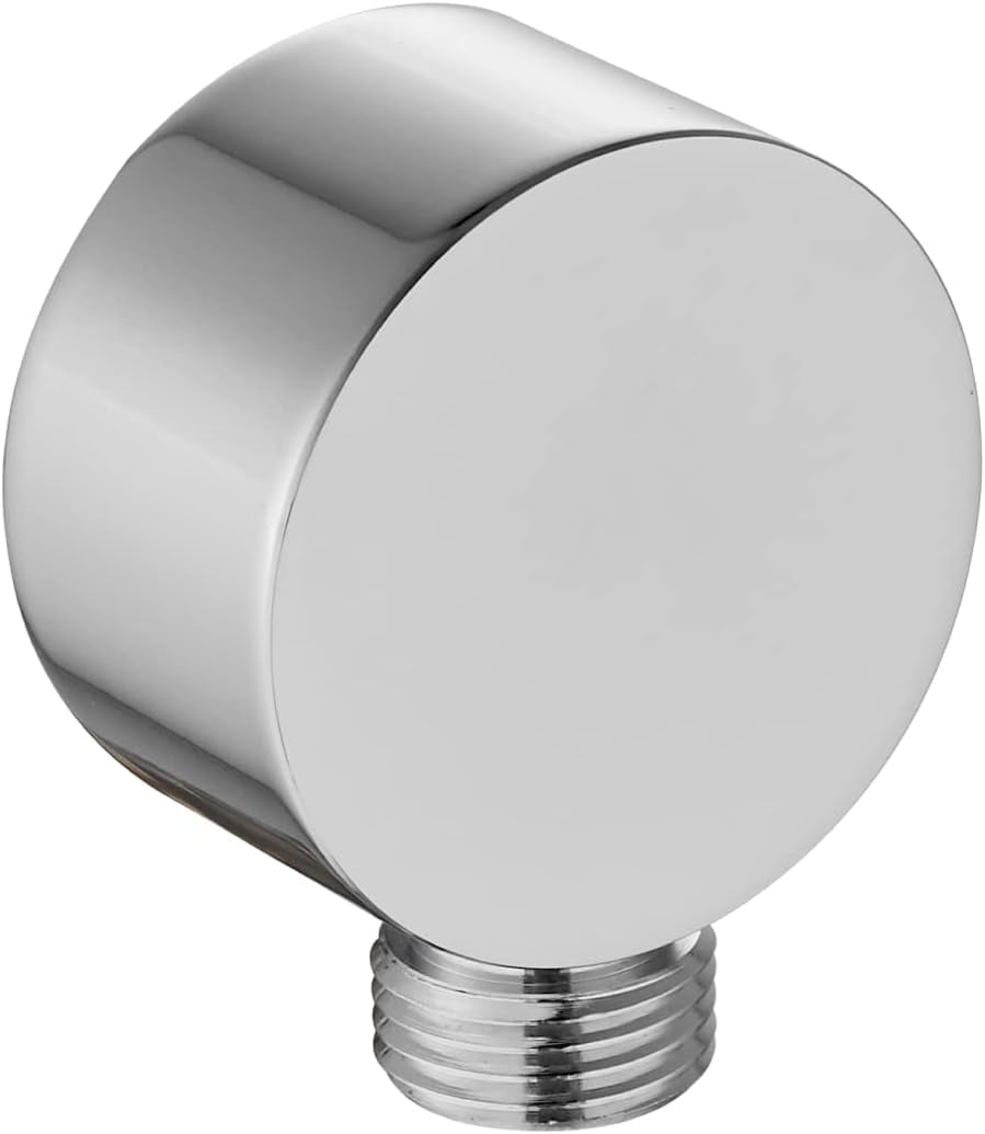 UKLL-Brass Round Handheld Shower Wall Supply Elbow Polished Chrome Wall ...