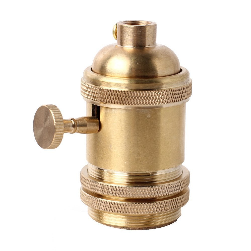 UKLL-Brass Screw Thread DIY Light Socket Vintage Copper Edison Retro ...