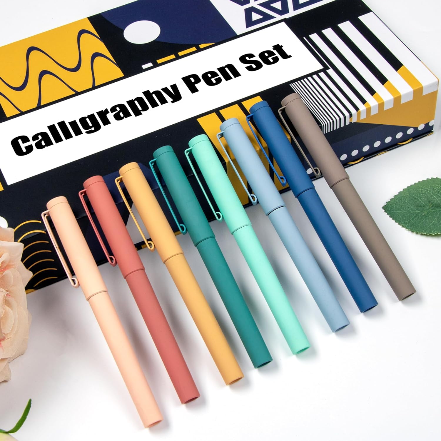UKLL-Calligraphy Set Fountain Pens with 8 Different Size Nibs and 60 ...