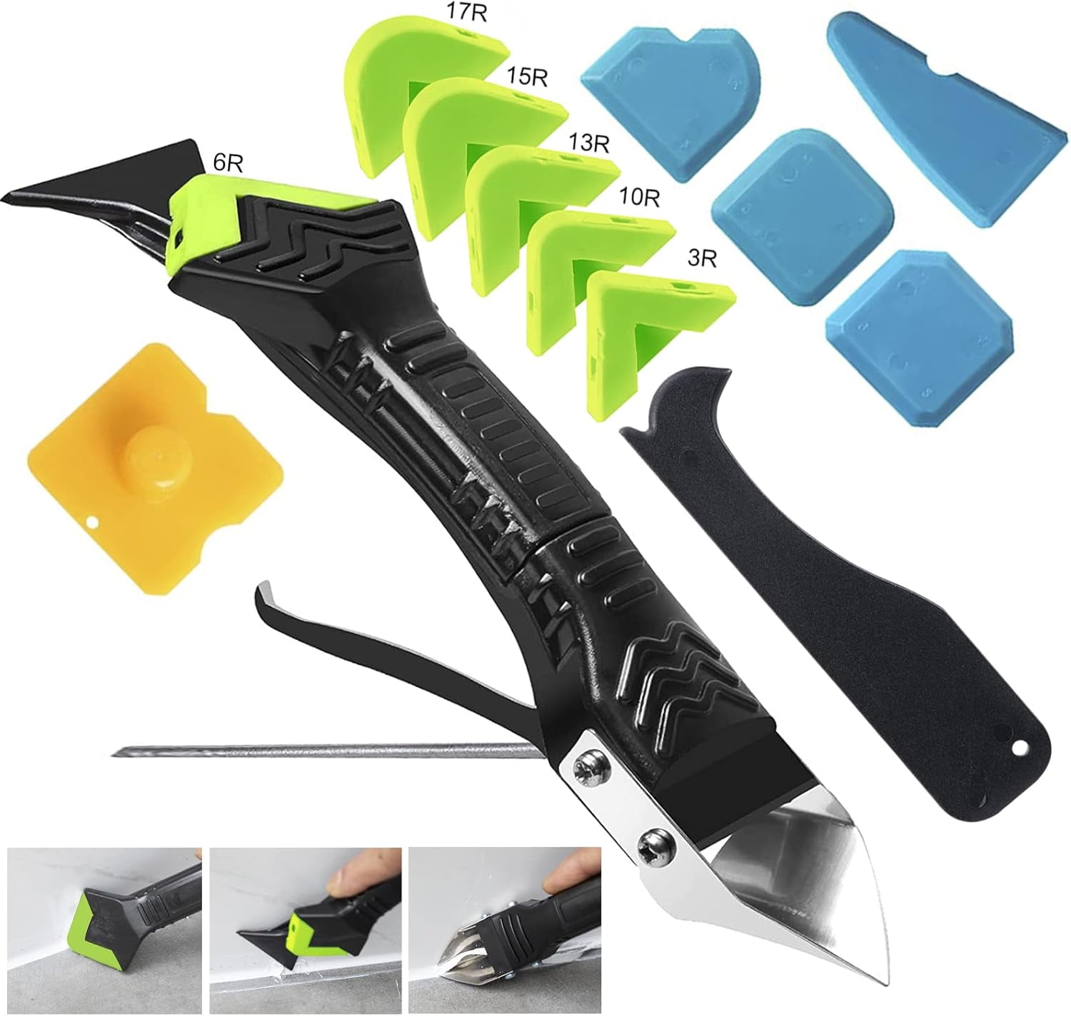UKLL-Caulking Tool 5 in 1 Silicone Caulking Grout Removal Sealant ...