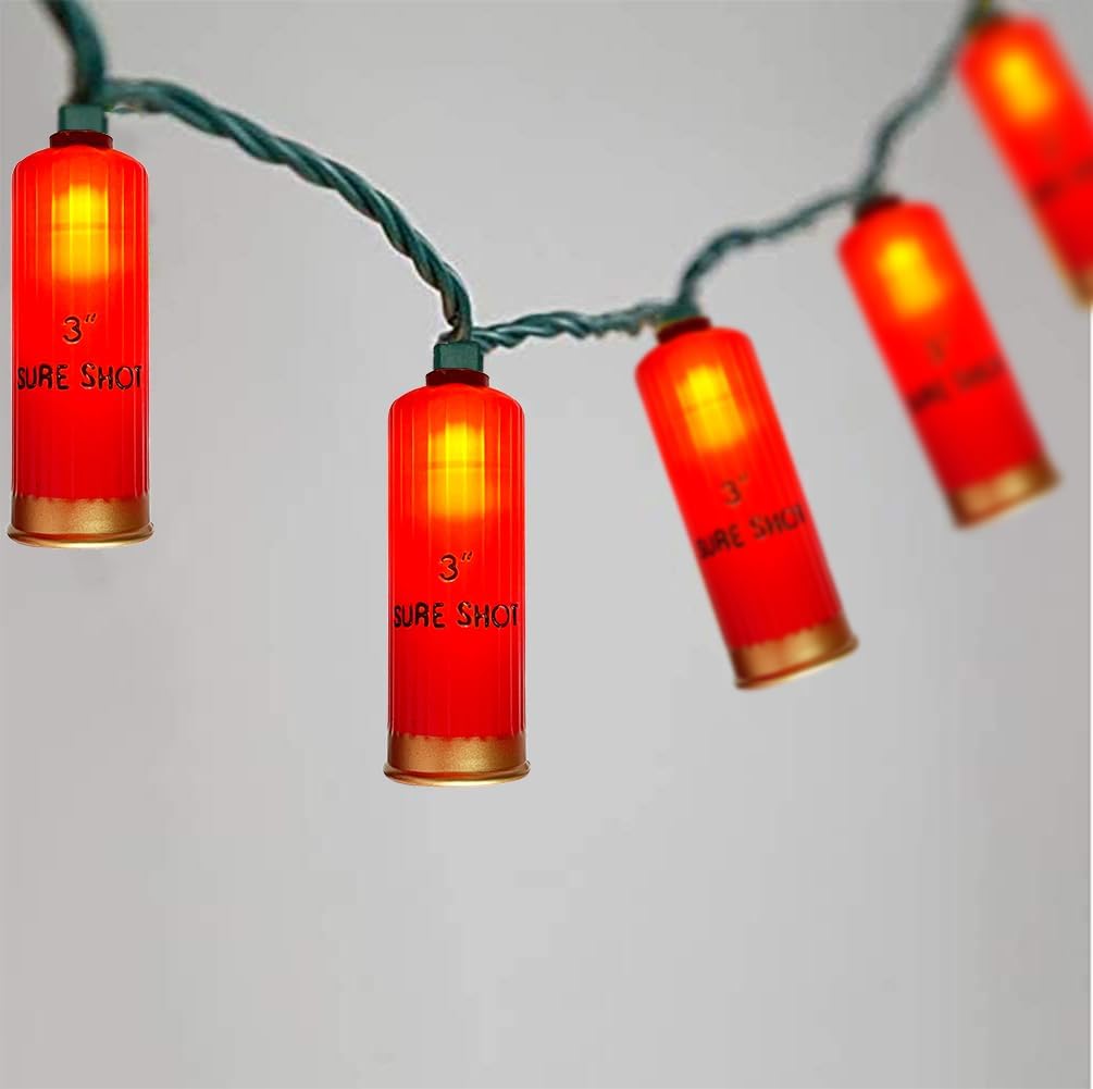 UKLL-Christmas Shotgun Shell String Lights, 8.5FT Red Shell Lights ...