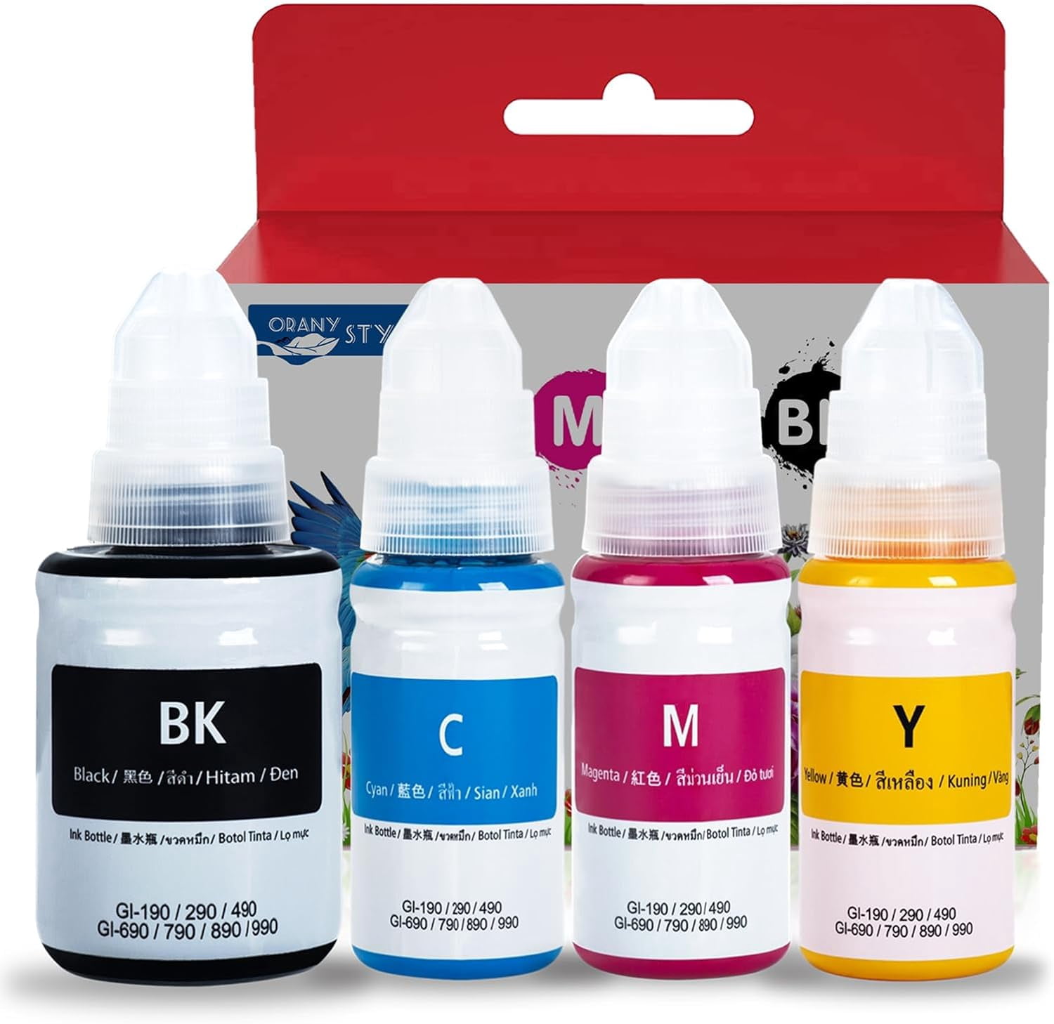UKLL-Compatible GI290 Refill Ink Bottles Replacement for Canon PIXMA ...