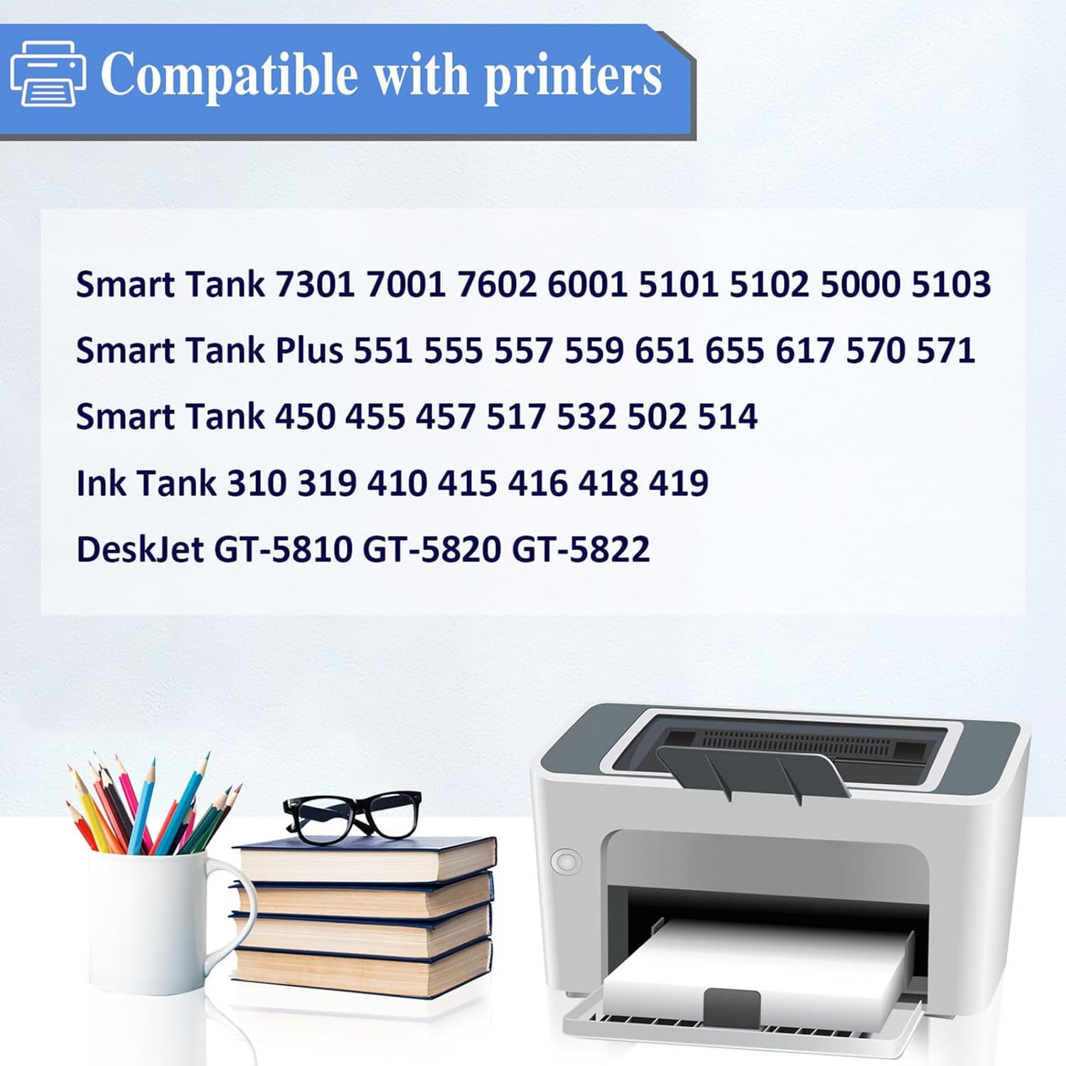 UKLL-Compatible for HP 31 32XL Ink Bottle Set Compatible with HP Smart Tank 7301 7001 5000 5101 ...