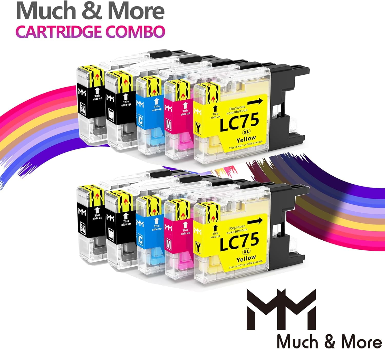 UKLL-Compatible Ink Cartridge Replacement for Brother LC-75 LC75 to ...