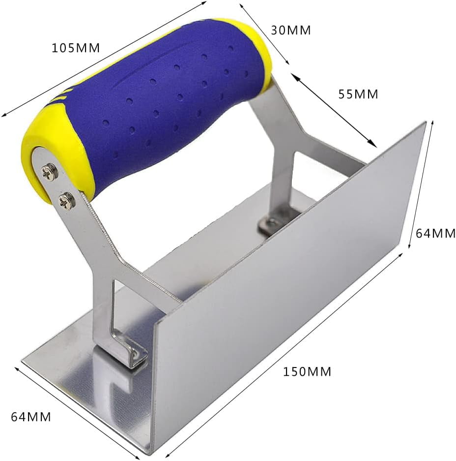 UKLL-Concrete Tools Set Stainless Steel Corner Trowel 2 PC (Inside ...