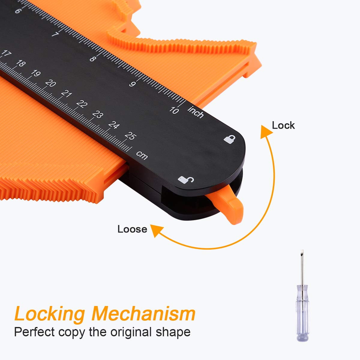 UKLL-Contour Gauge, 10" and 5" Contour Duplicator with Lock, Christmas ...