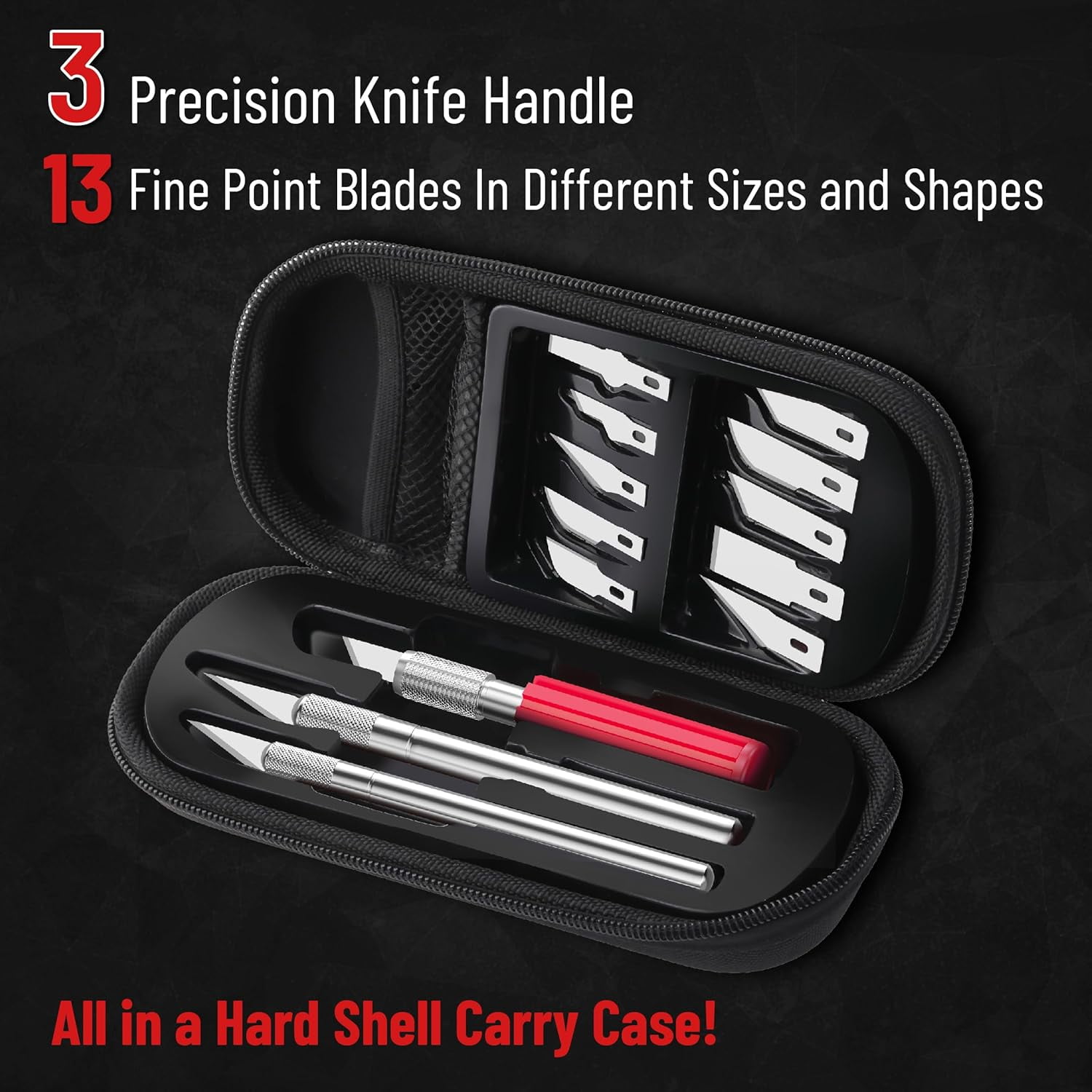 UKLL-- Craft Knife Set, 13 Piece, Exacto Knife Set, Hobby Knife Set ...