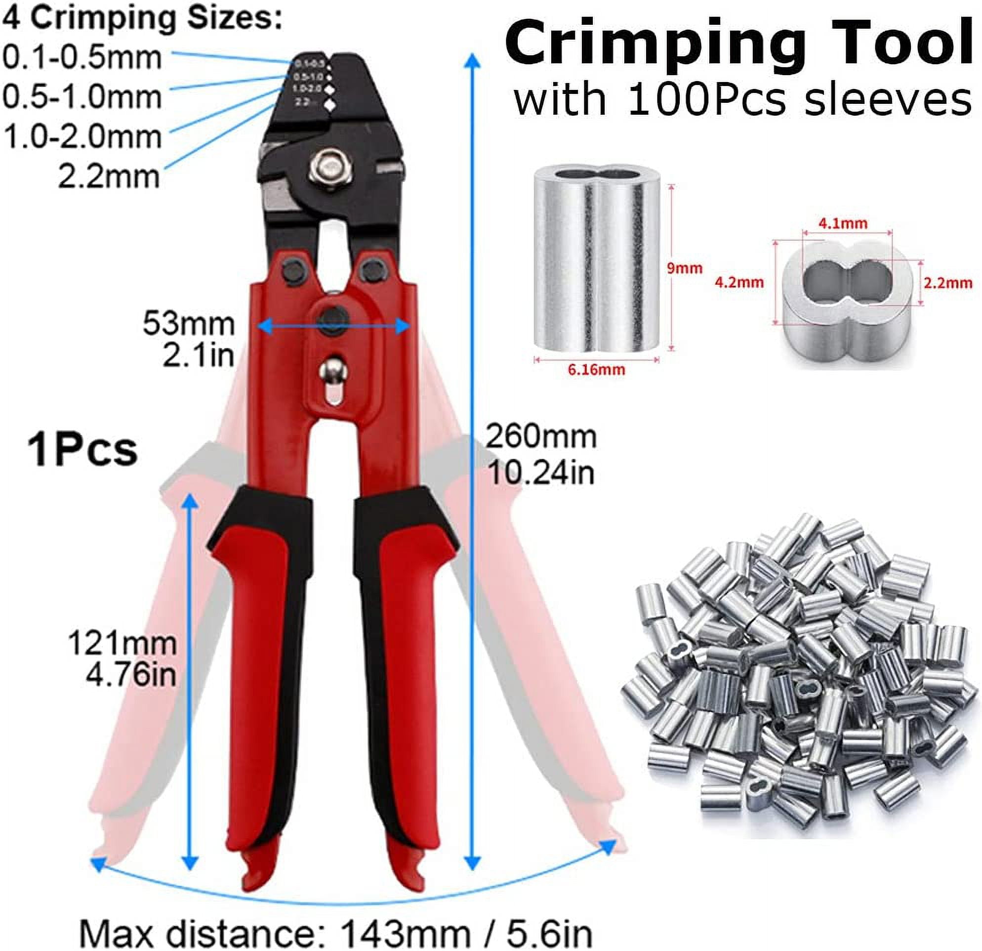 UKLL-Crimping Tool, Wire Rope Crimping Tool, Up To 2.2mm Swager Crimper ...