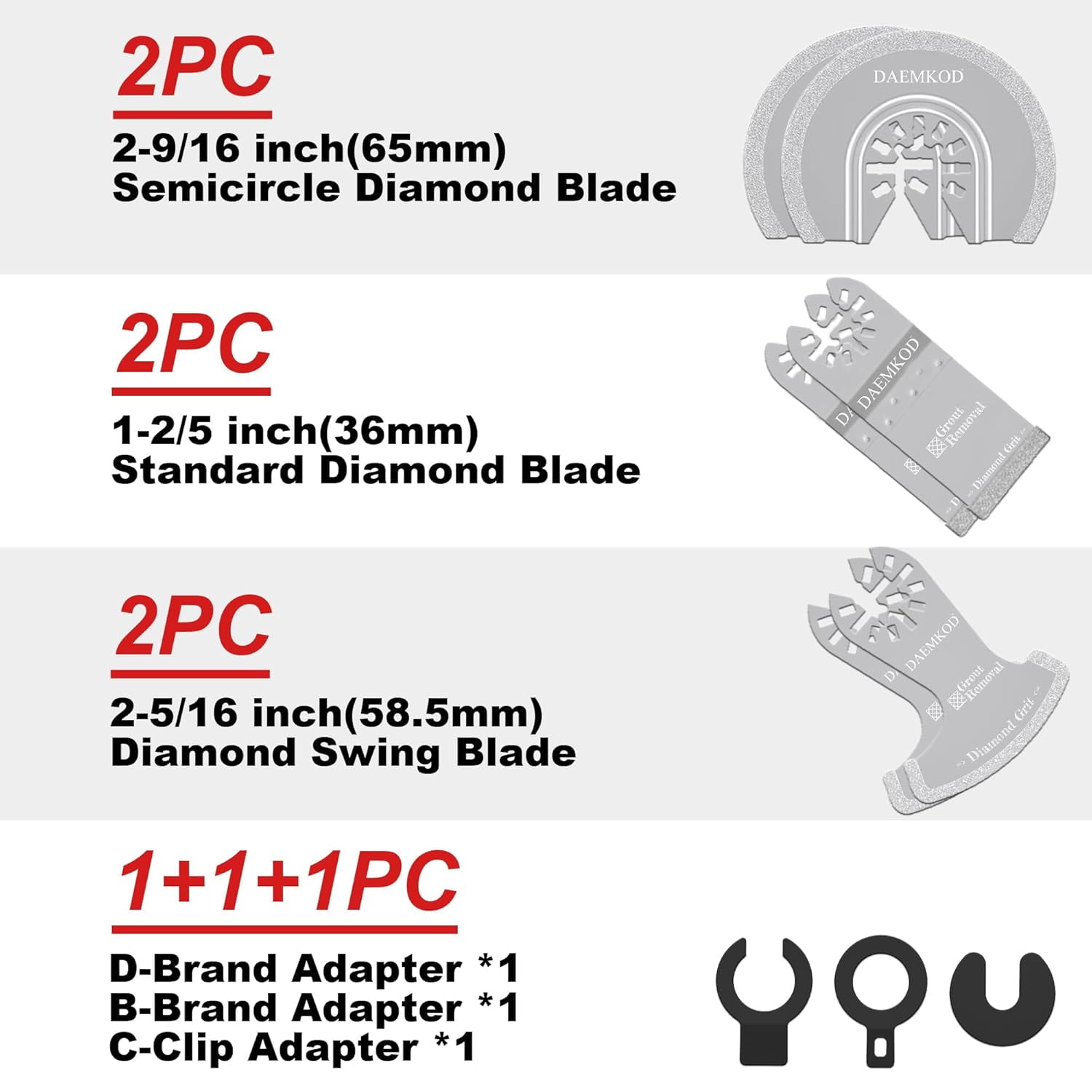 UKLL-Diamond Oscillating Blade, 3 Types Professional Oscillating Blade ...