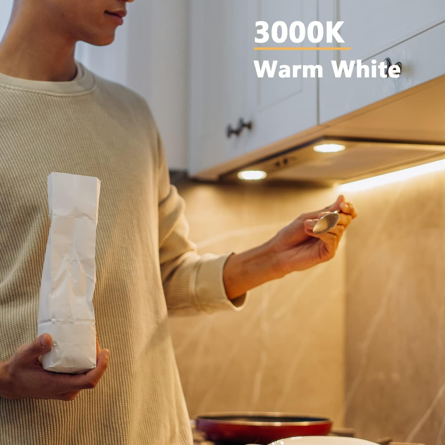 UKLL-Dimmable Under Cabinet LED Lighting with Touch Switch, Warm White ...