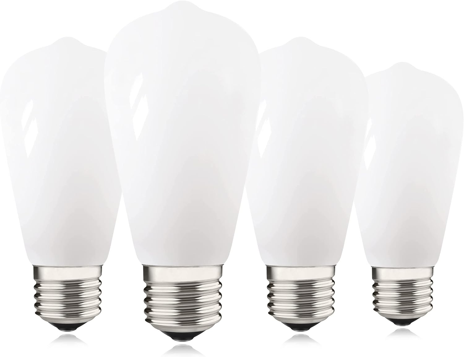 UKLL-Dimmable Milky ST64 Edison Light Bulb 25W Equivalent, Soft White 3000K, E26 Standard Base ...